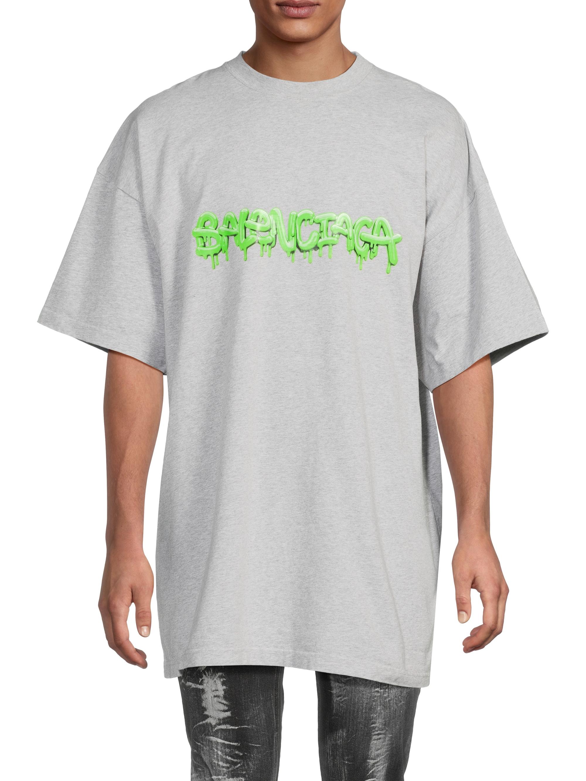 Click here for Balenciaga Mens Oversized Graphic Cotton T-Shirt -... prices