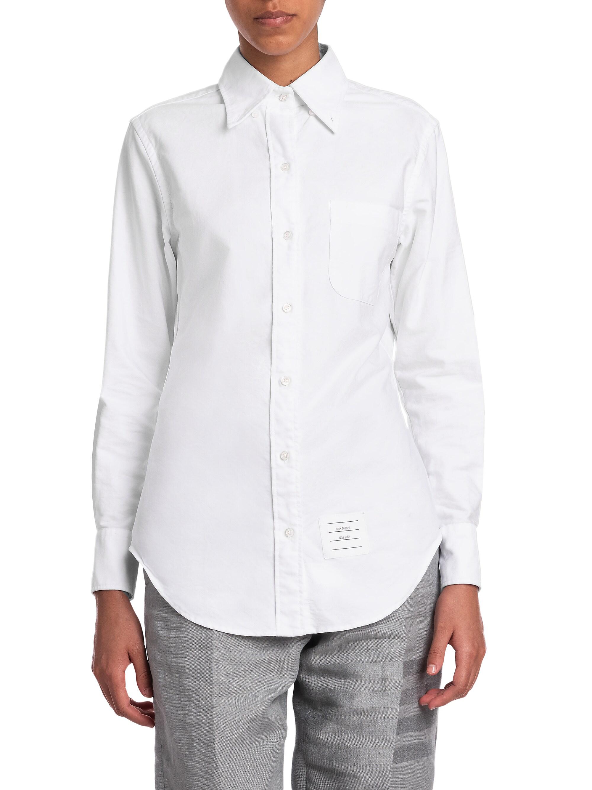 Click here for Thom Browne Womens Classic Oxford Button-Down Shir... prices