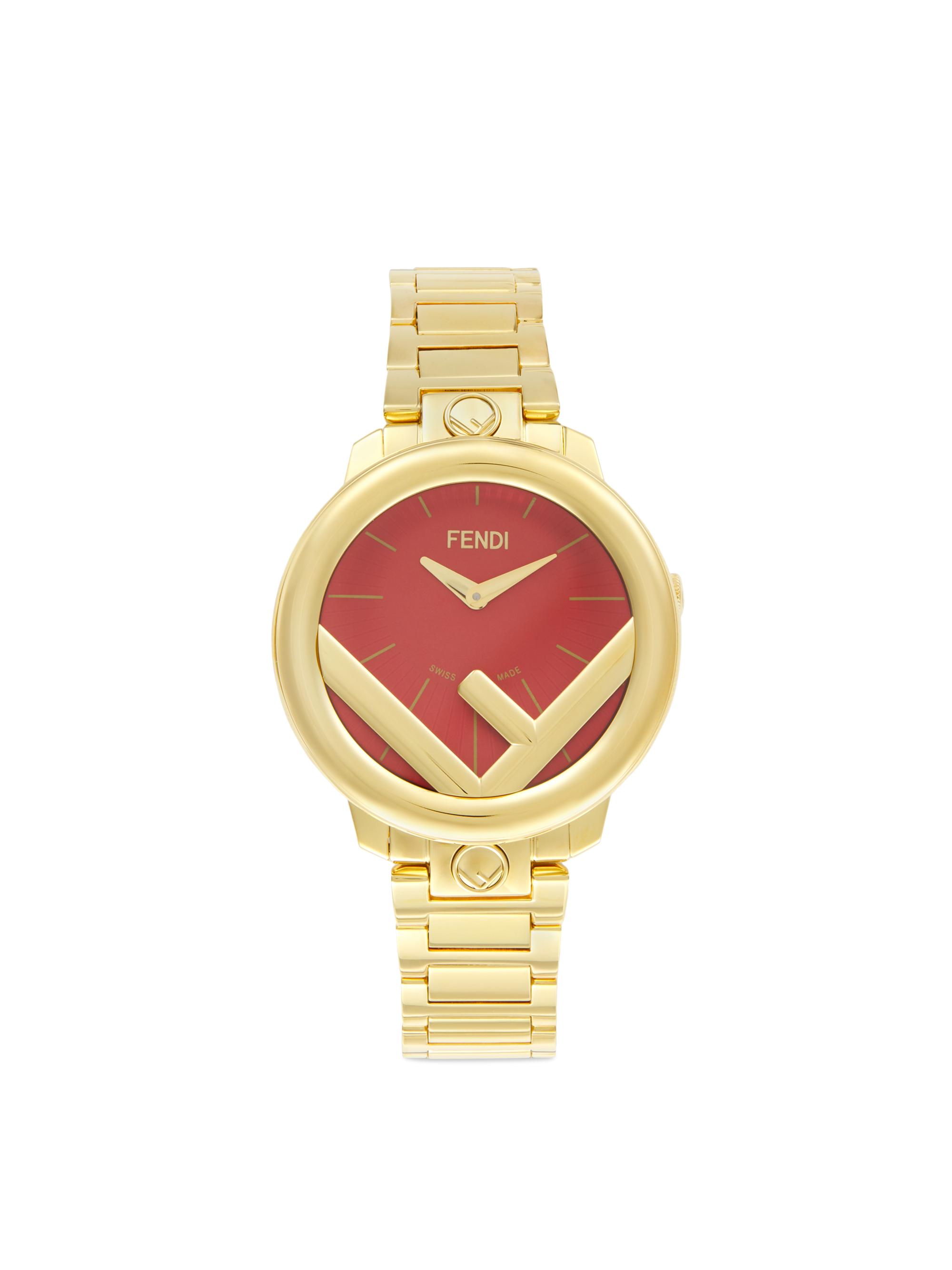Click here for Fendi Run Away Yellow Gold Stainless Steel & Red O... prices