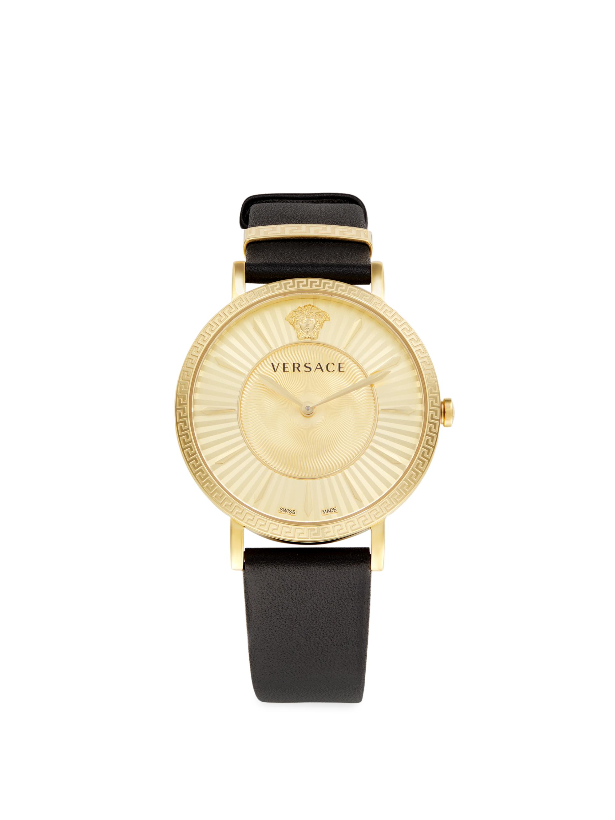 Click here for Versace Womens V-Eternal IP Yellow Gold & Gold Gui... prices