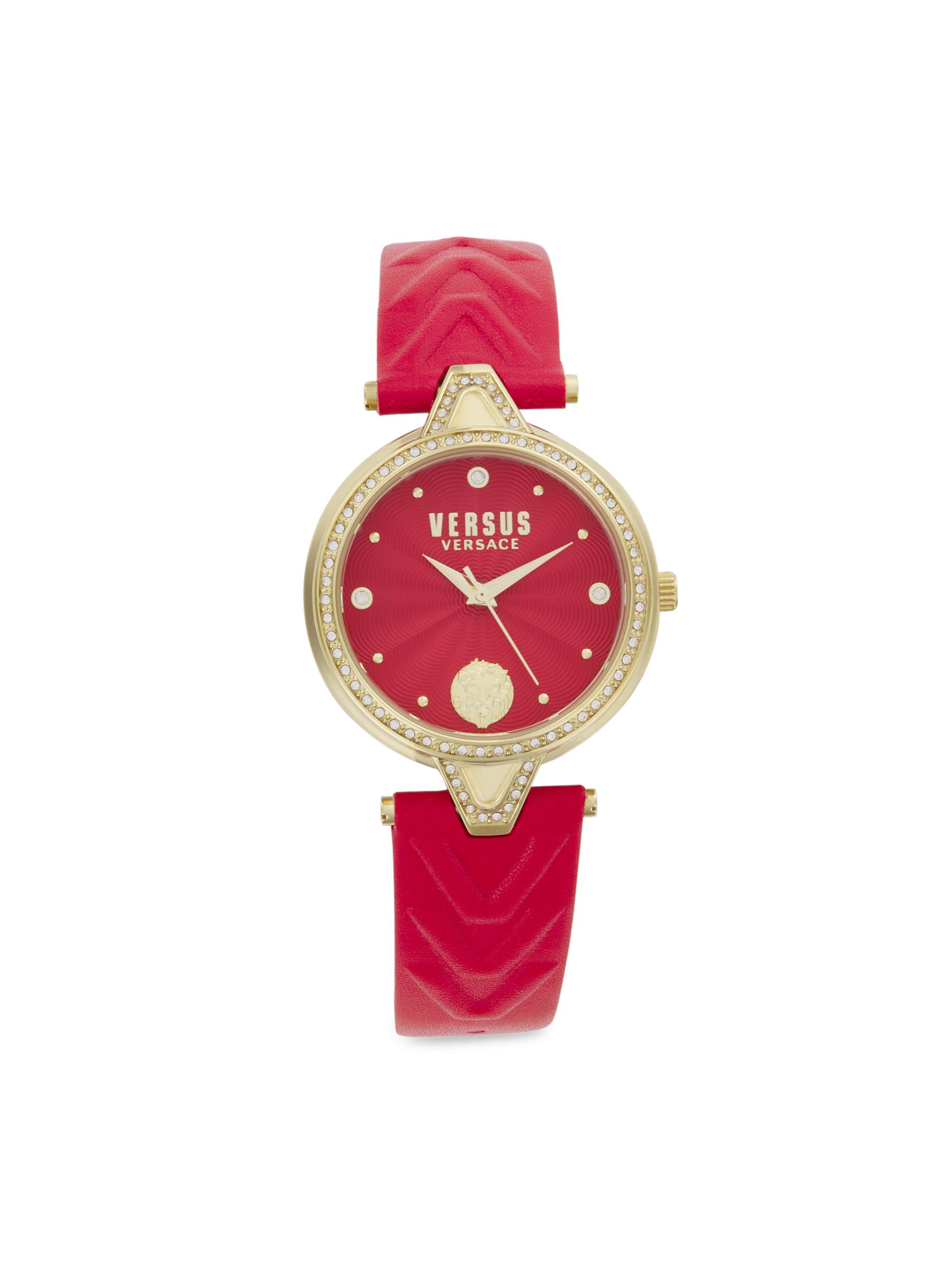 Click here for Versus Versace Womens IP Yellow Gold  Crystal & Le... prices