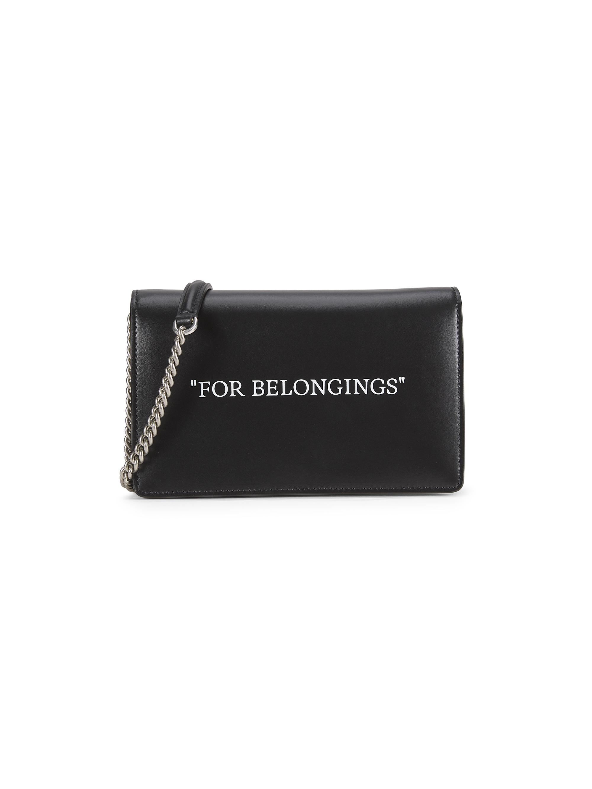 Click here for Off-White Womens Graphic Leather Wallet-On-Chain -... prices