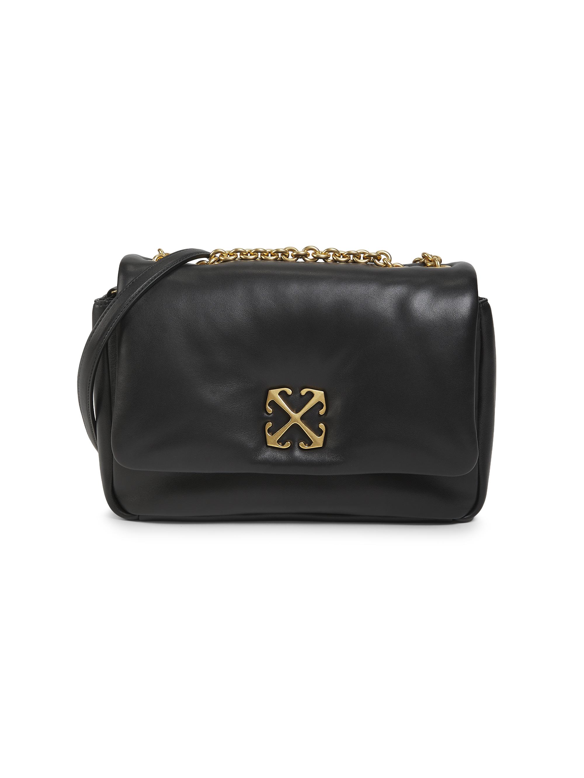 Click here for Off-White Womens Jitney Logo Leather Shoulder Bag... prices