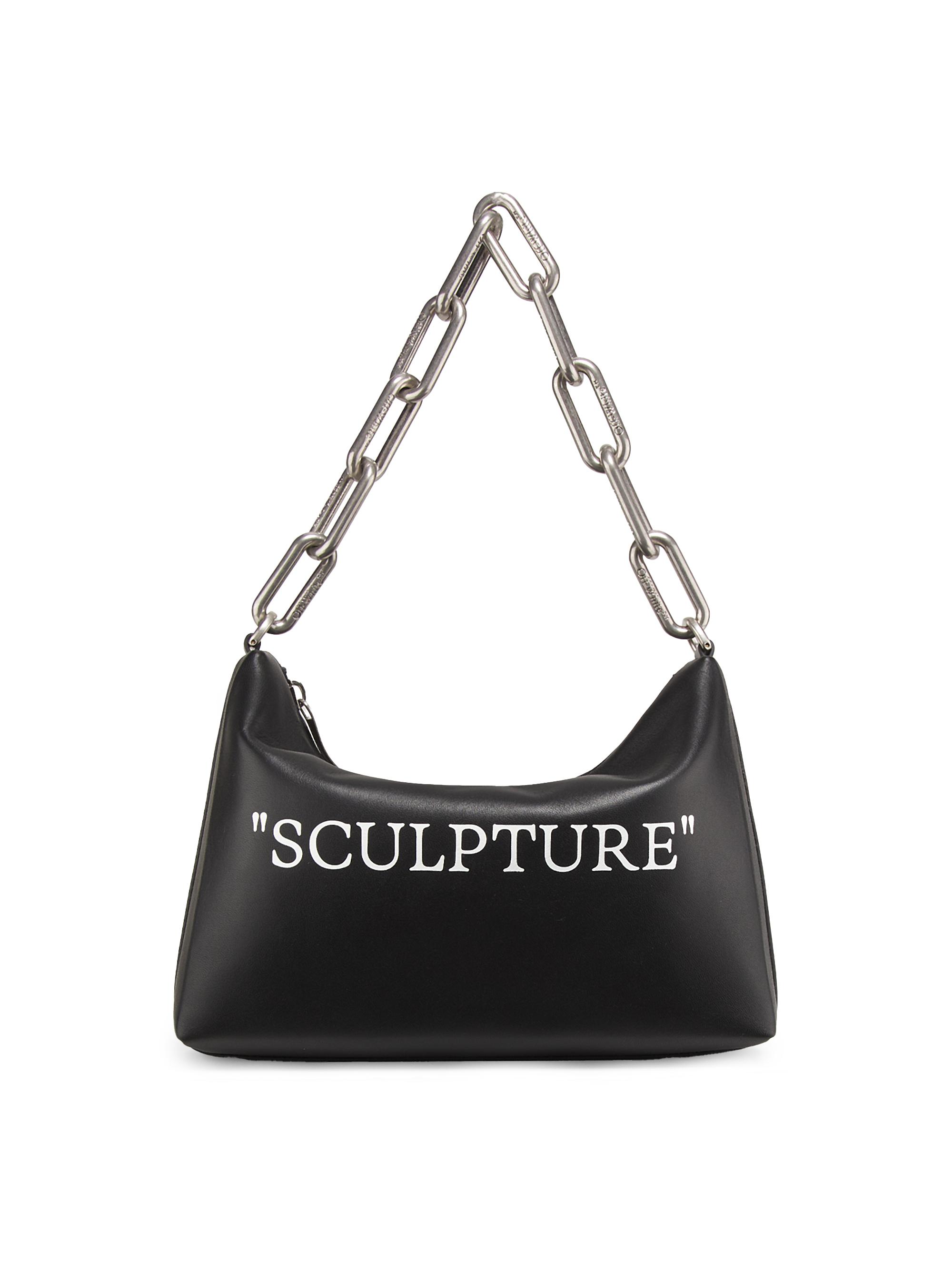 Click here for Off-White Womens Block Pouch Quote Leather Shoulde... prices