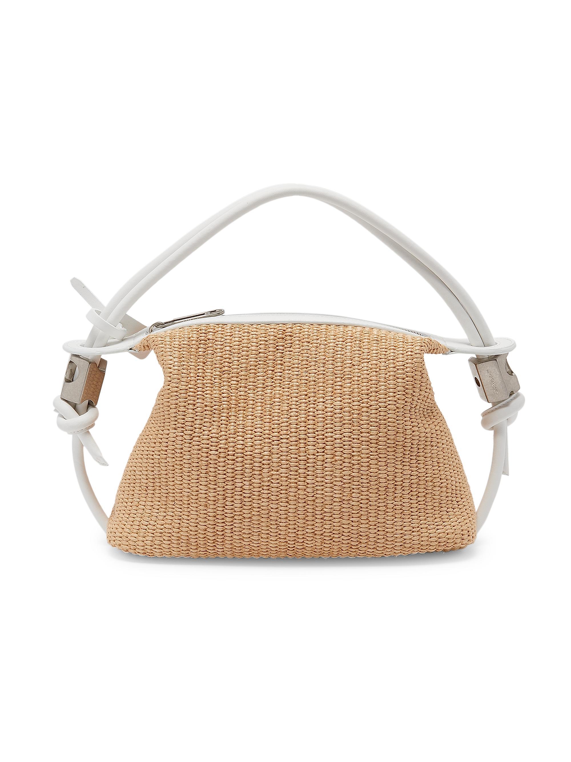 Click here for Off-White Womens Slide Leather Hobo Bag - Beige prices