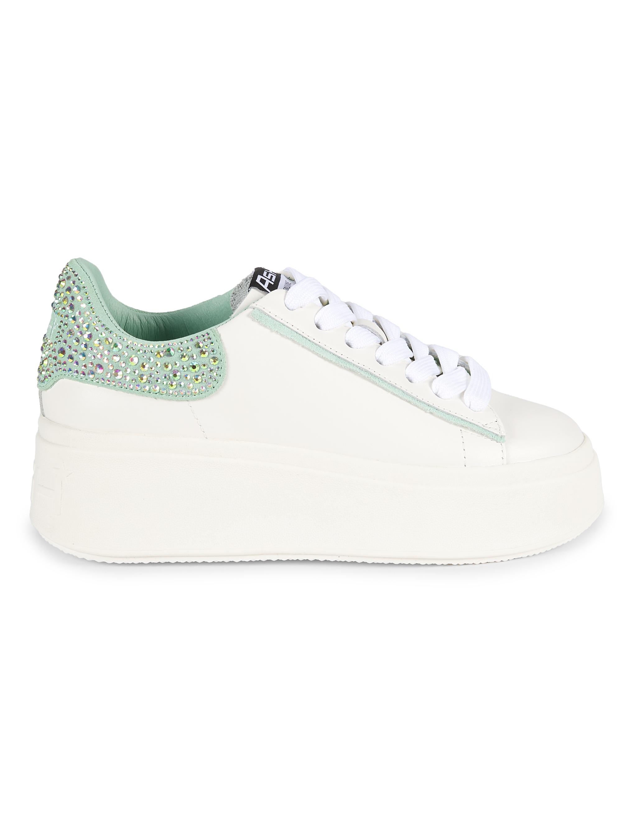 Click here for Ash Womens Move Strass Leather Platfrom Sneakers -... prices