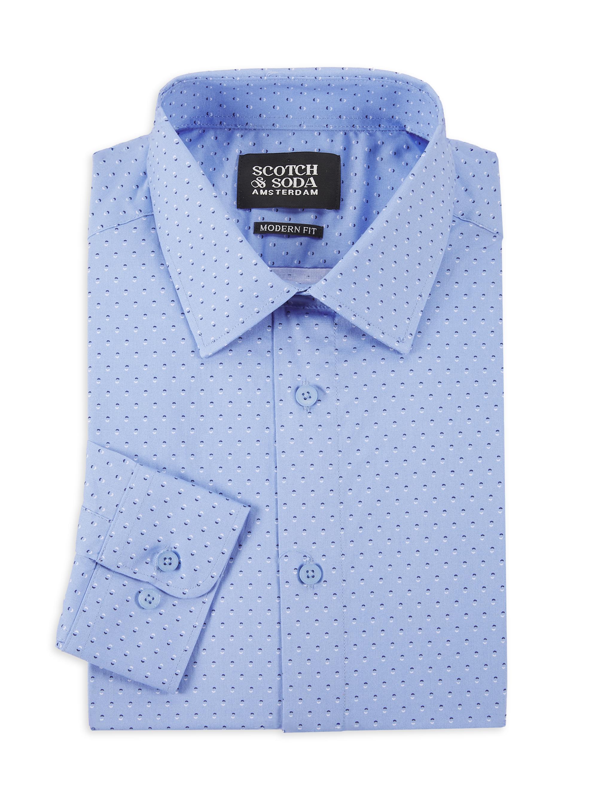 Click here for Scotch & Soda Mens Micro Dot Stretch Cotton Modern... prices