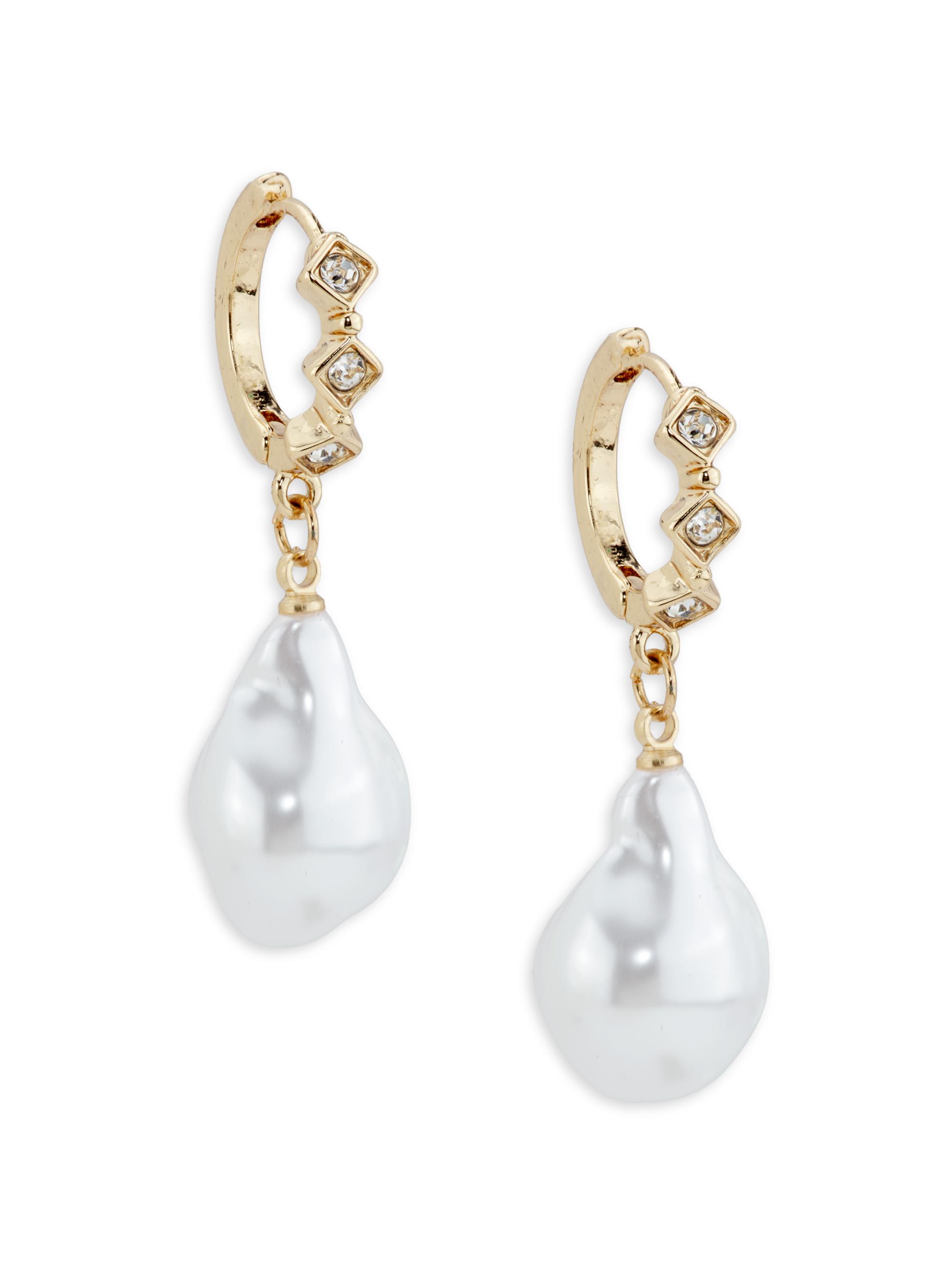 Click here for Area Stars Womens Goldtone  Alloy  Faux Pearl & Gl... prices