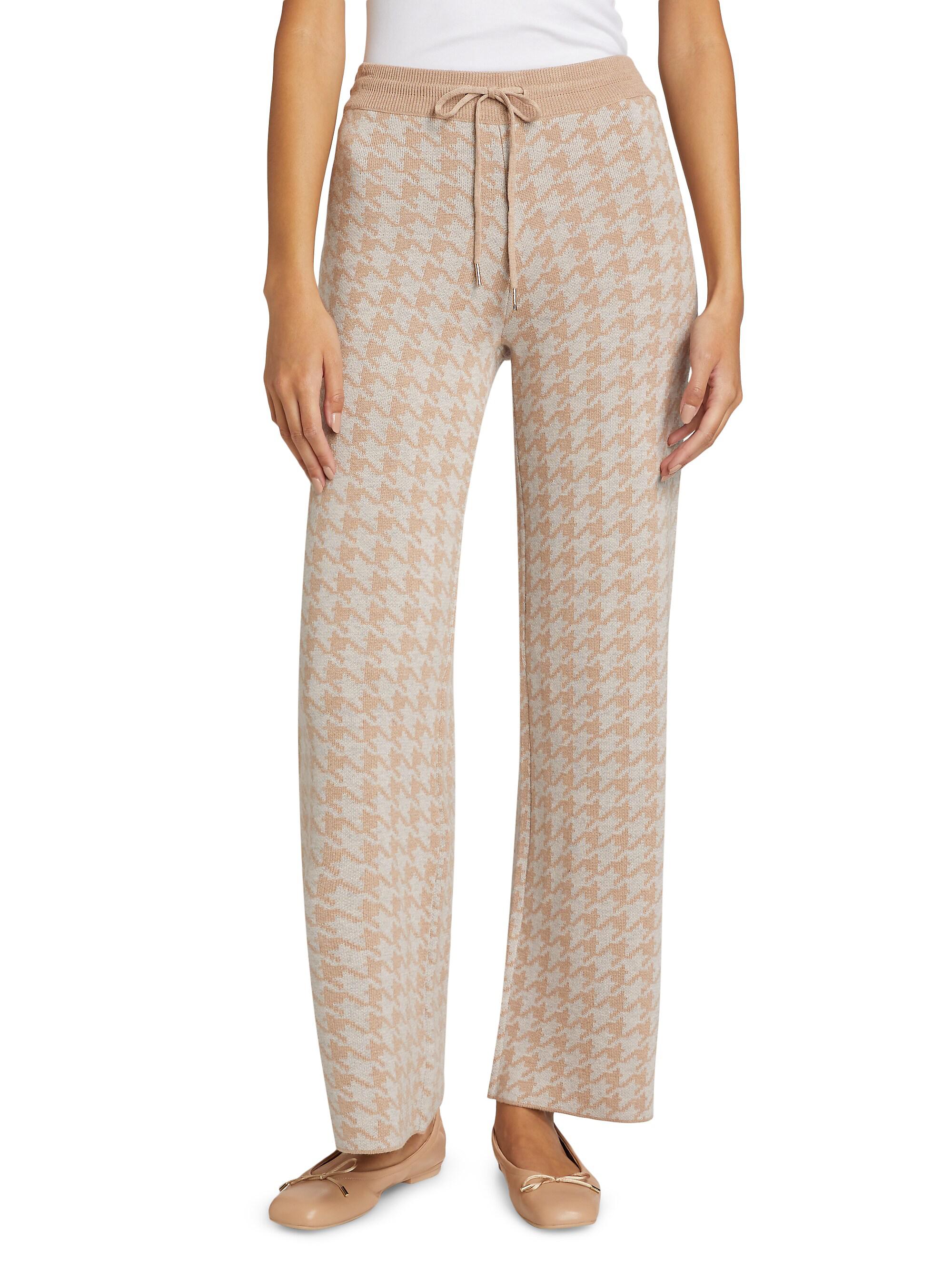 Click here for Saks Fifth Avenue Womens Houndstooth High-Rise Str... prices