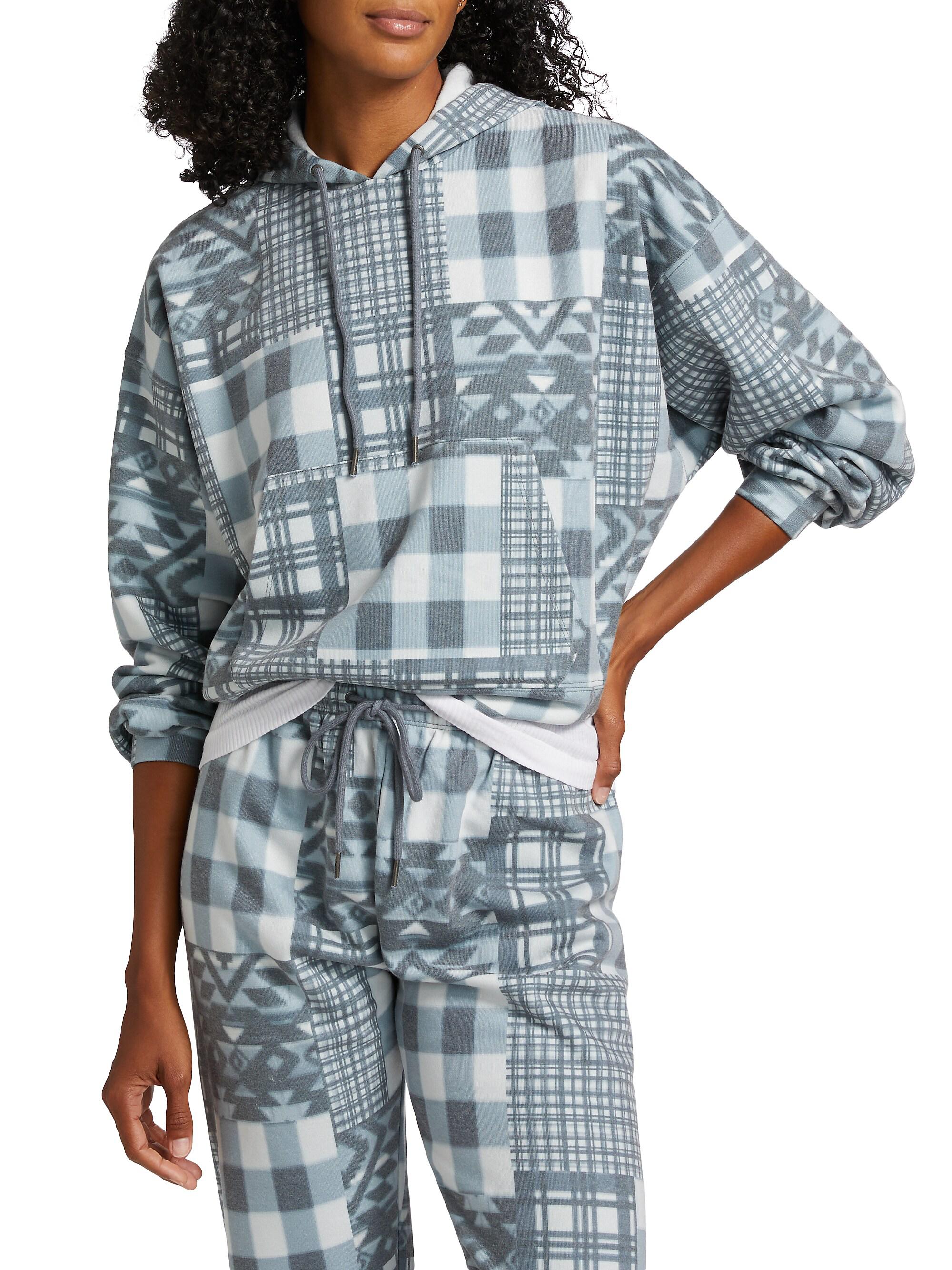 Click here for Stellae Dux Womens Patchwork Printed Hoodie - Cabi... prices