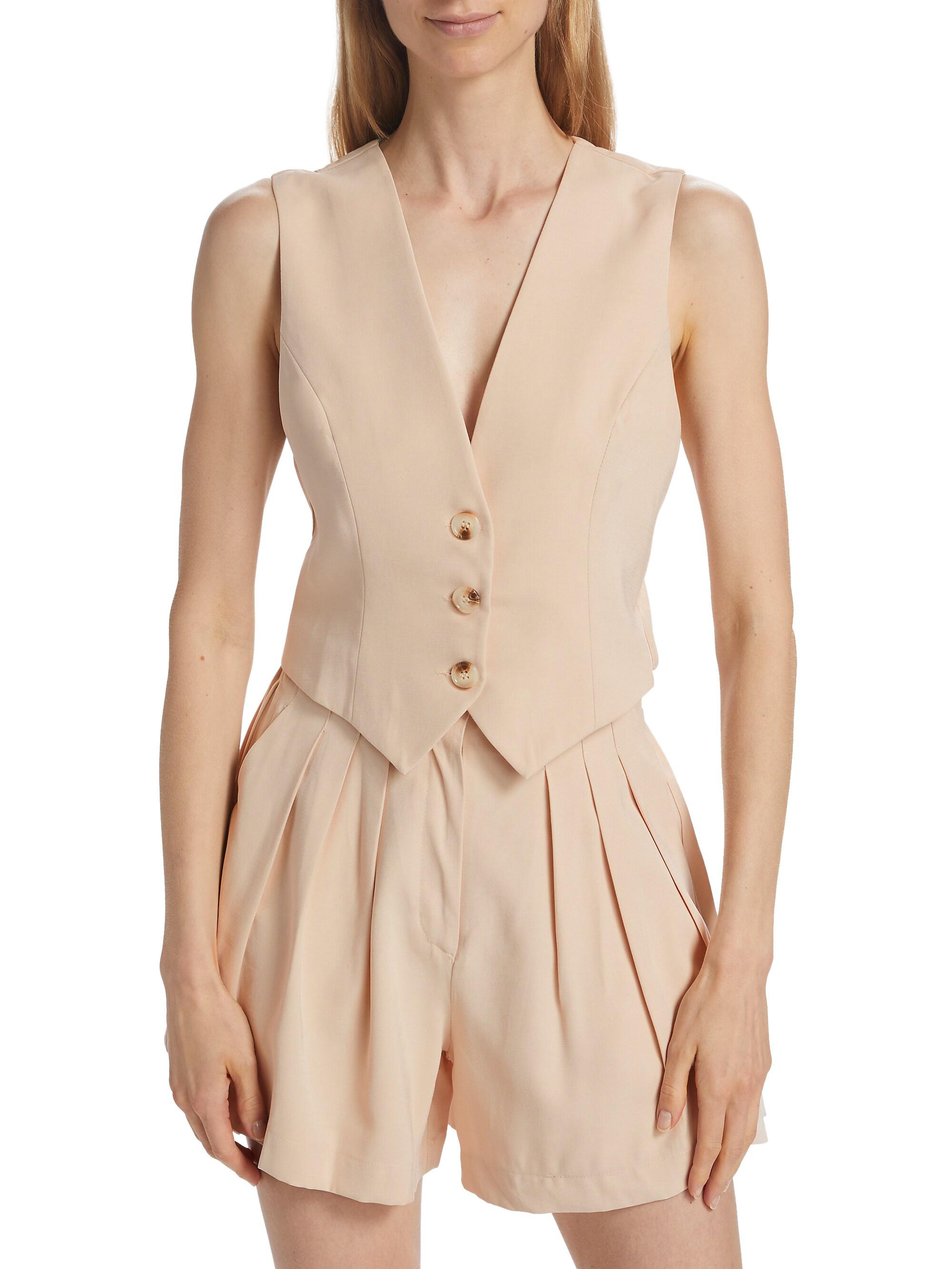 Click here for Sabina Musáyev Womens Alfonso Tailored Vest - Natu... prices