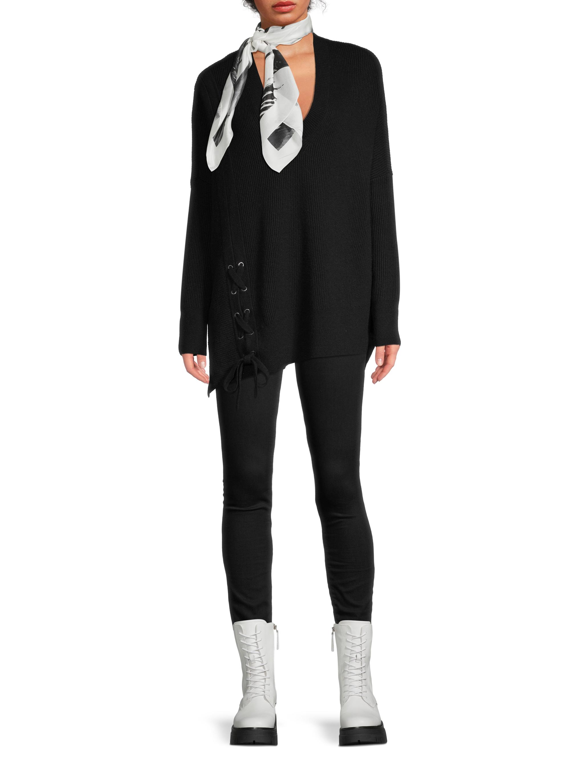 Click here for Allsaints Womens Arches Printed Silk Scarf - White prices