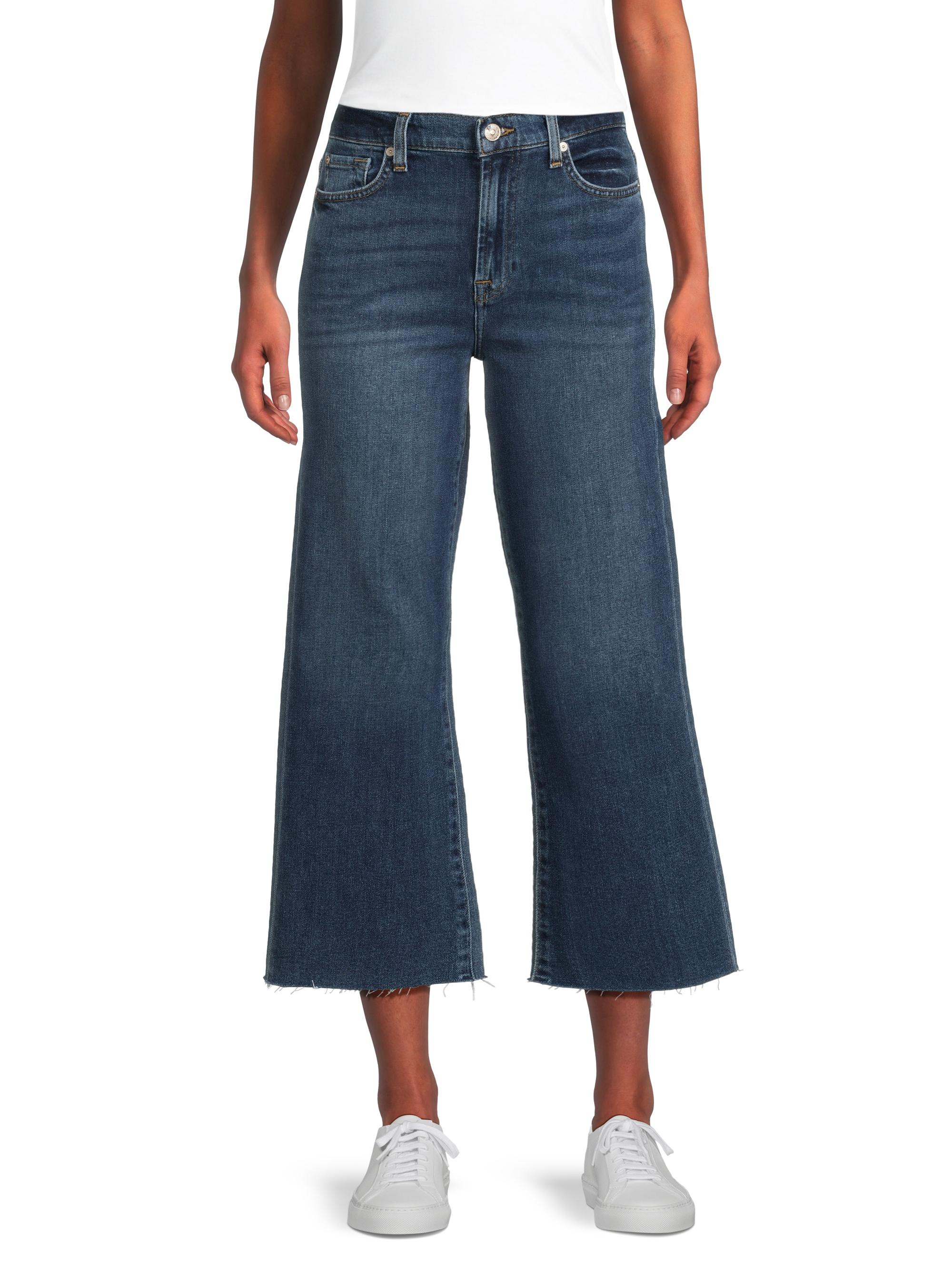 7 For All Mankind Womens Alexa Whiskered Cropped Jeans - Beida - Size 31 (10)