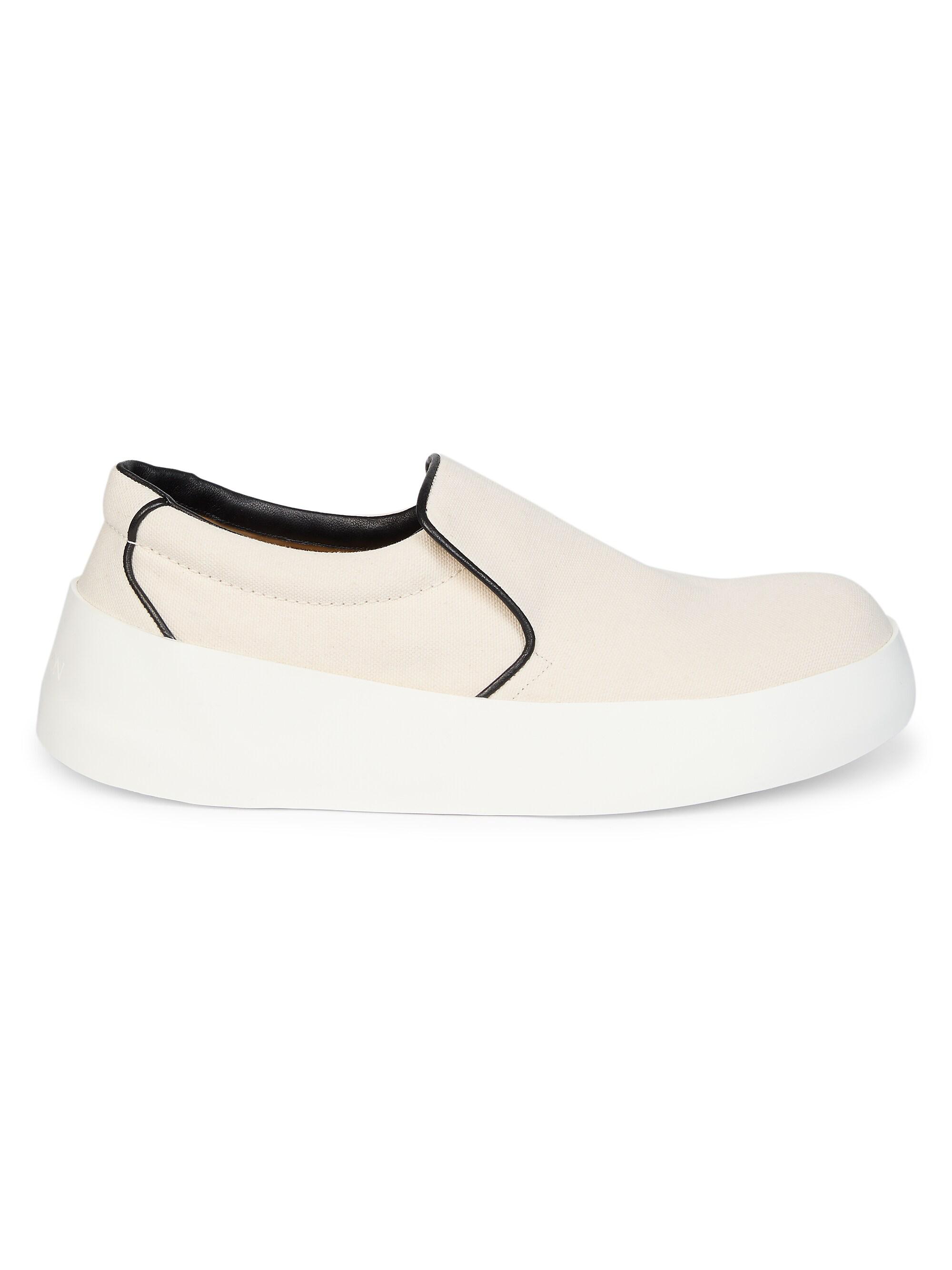 Click here for JW Anderson Mens Canvas Slip-On Sneakers - Natural... prices