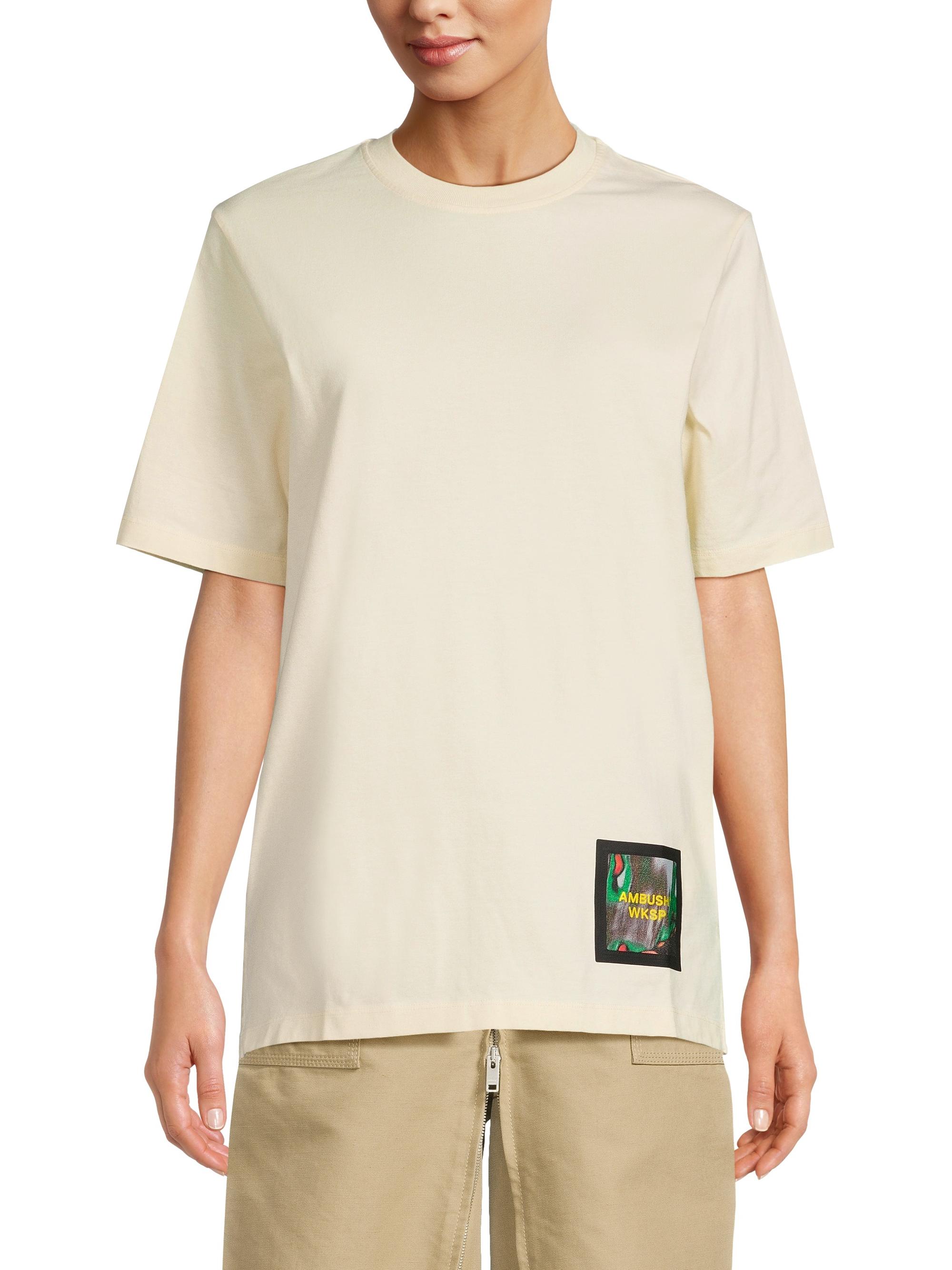 Click here for Ambush Womens Cotton Logo Patch T-Shirt - White -... prices