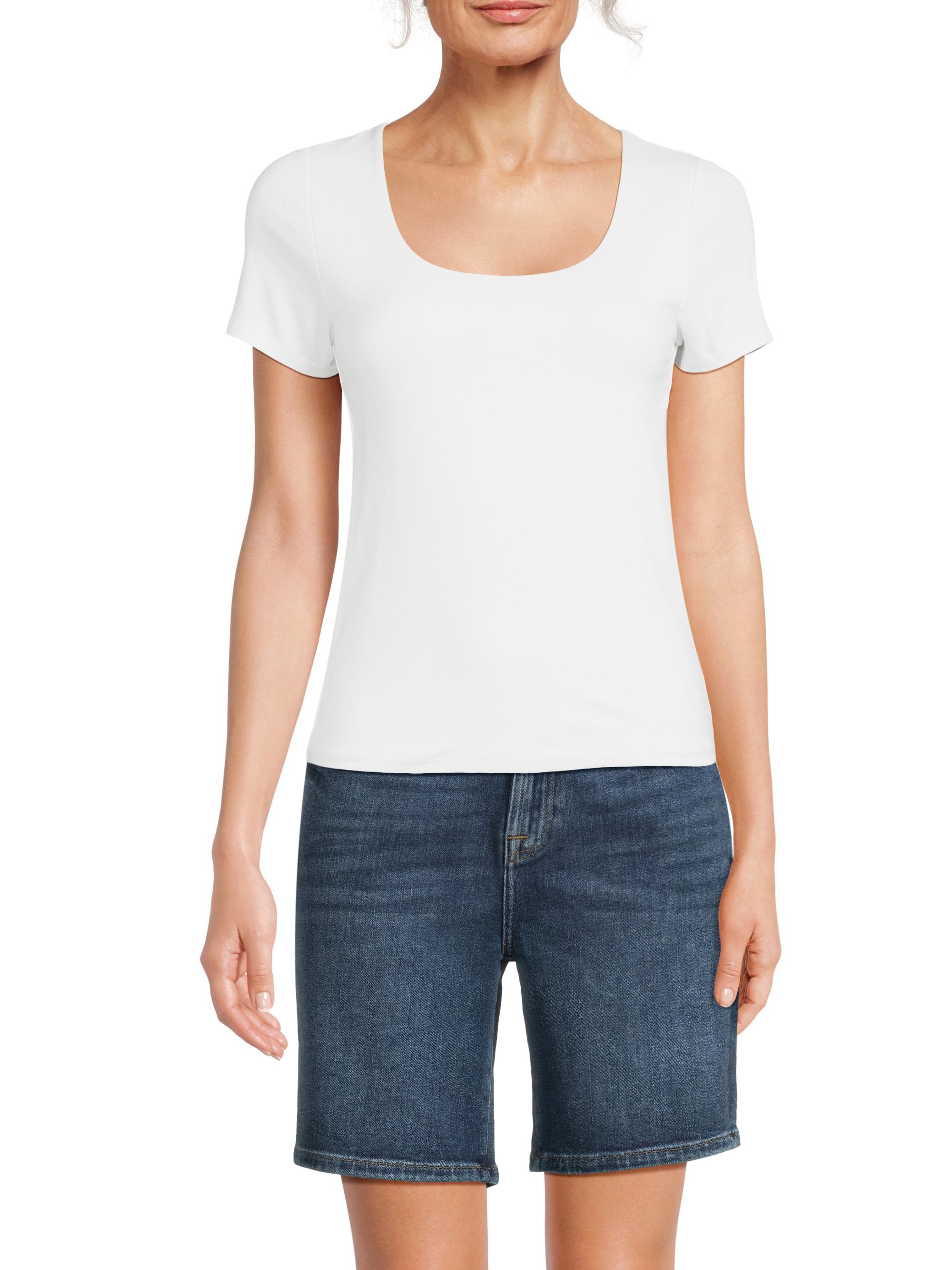 Click here for 7 For All Mankind Womens Solid T-Shirt - Off White... prices