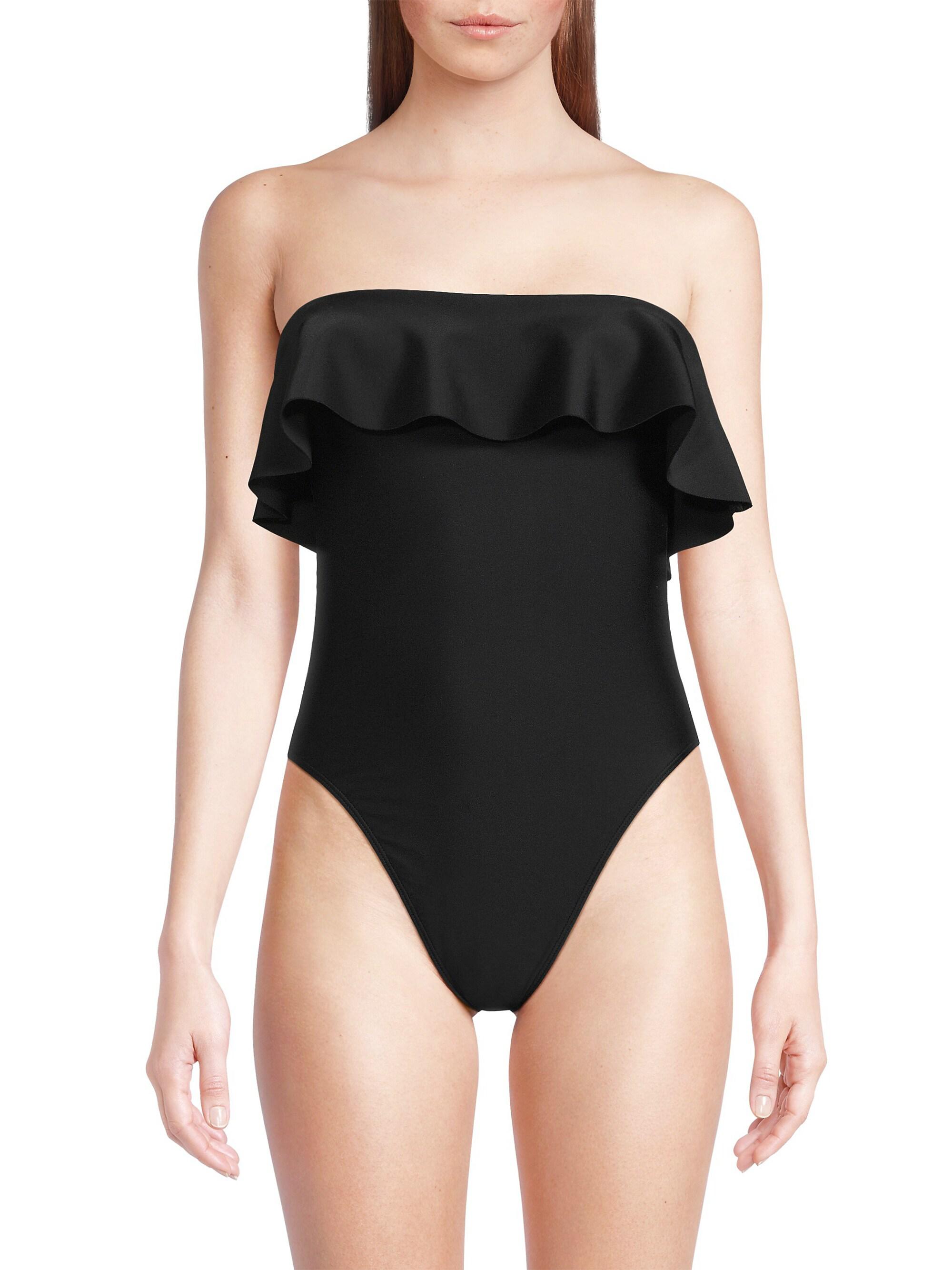 Click here for Ramy Brook Womens Minna Ruffled One-Piece Swimsuit... prices