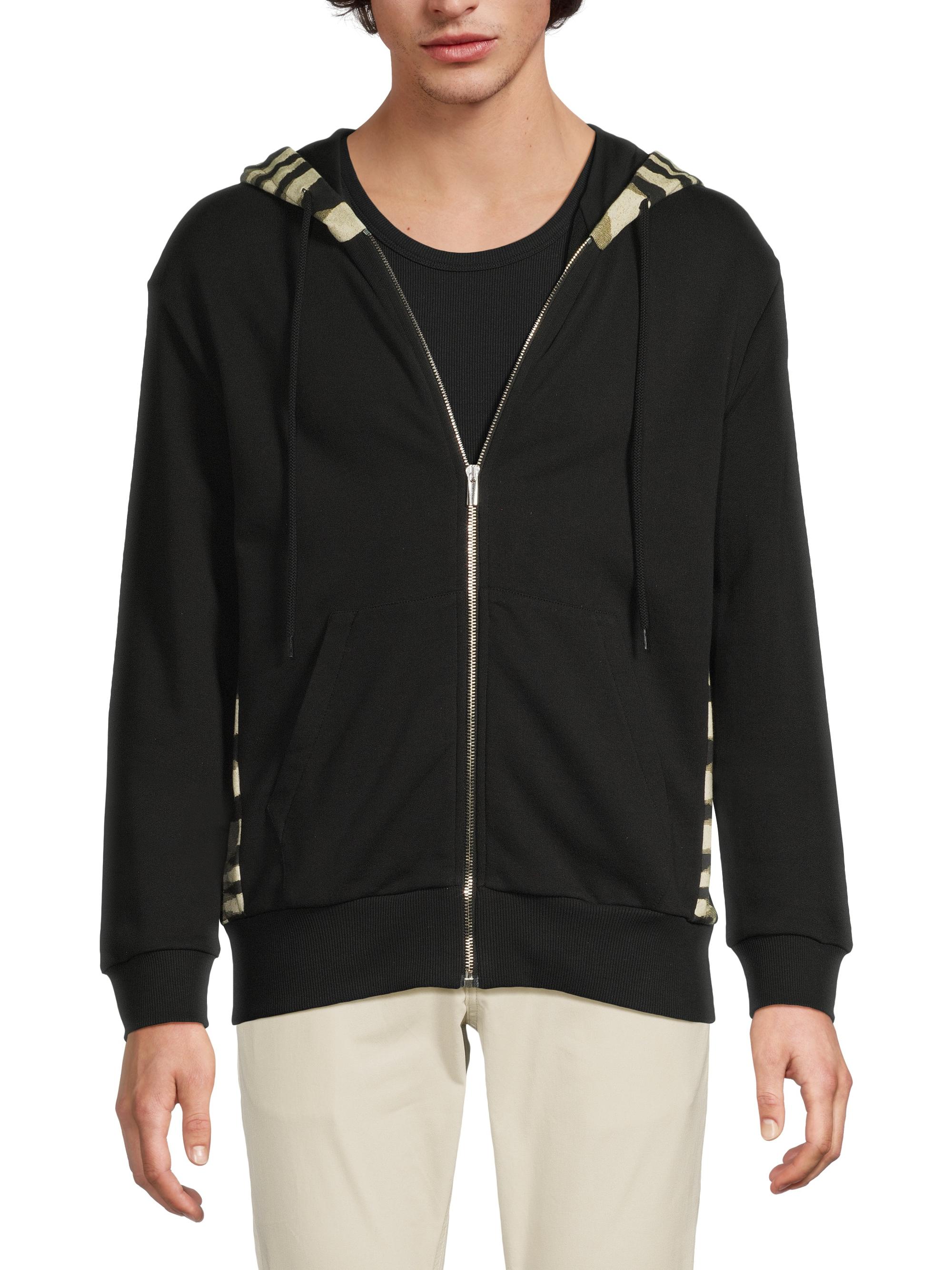 Click here for M Missoni Mens Cotton Zip Front Hoodie - Black Pri... prices