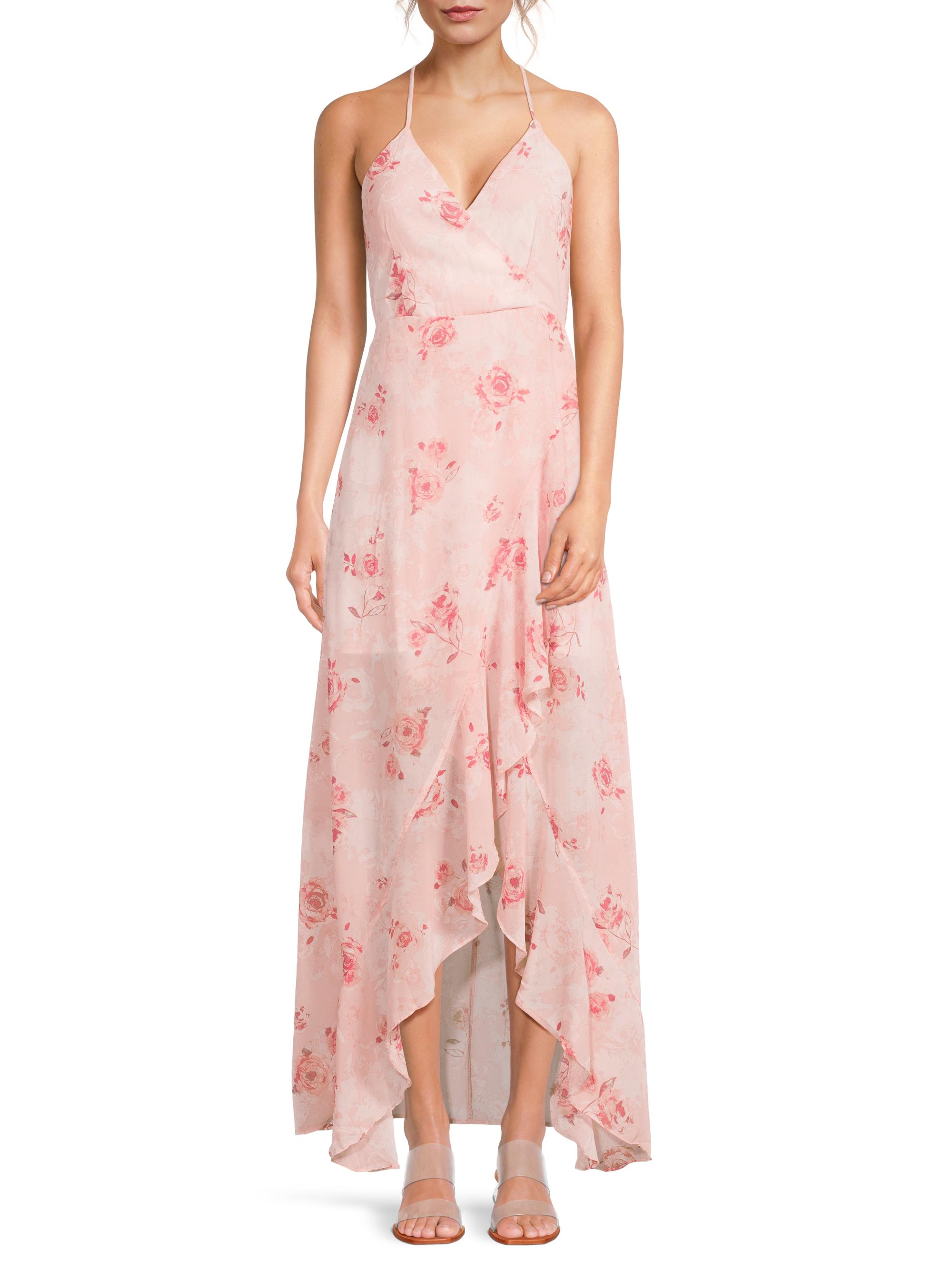 Click here for Lea & Viola Womens Long Flowy Floral Ruffle High-L... prices