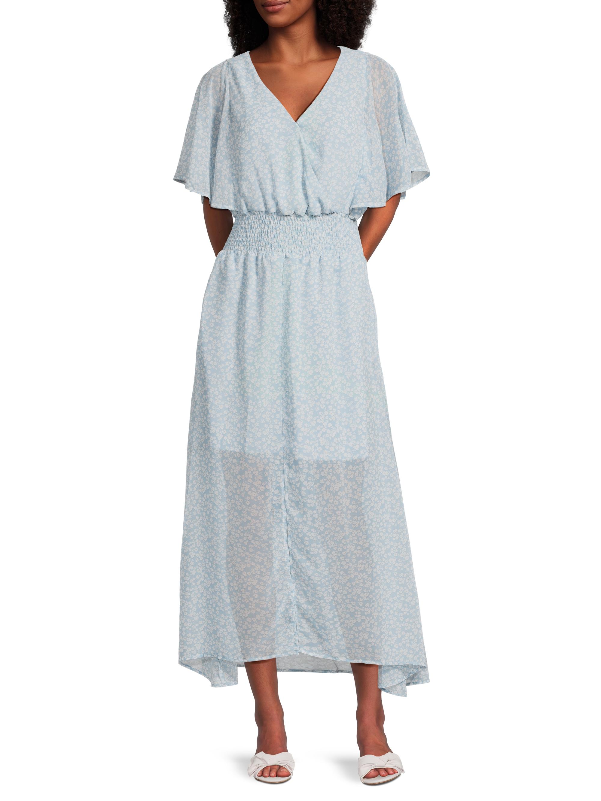 Click here for Lea & Viola Womens Floral Smocked-Waist Maxi Dress... prices