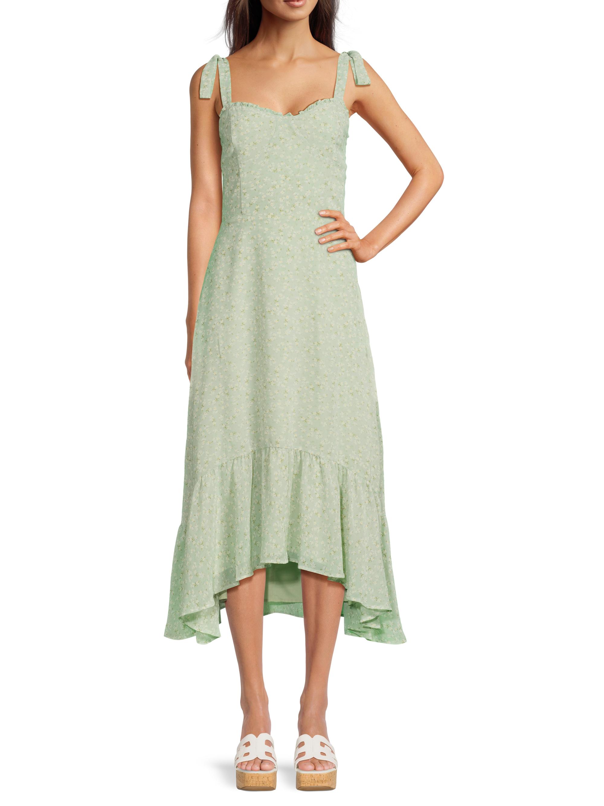 Click here for Lea & Viola Womens Floral Tie-Strap High-Low Dress... prices