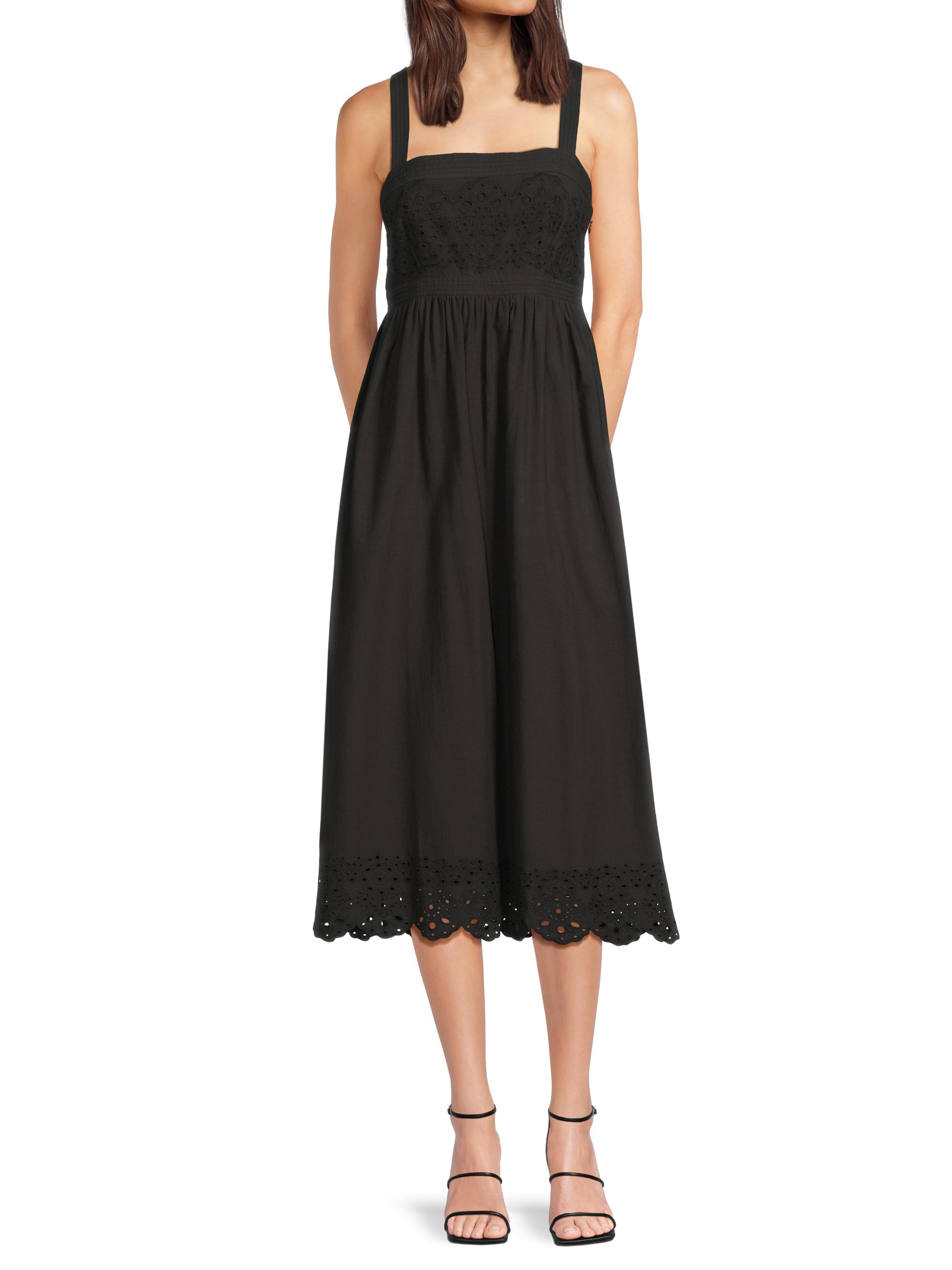 Click here for Area Stars Womens Sara Embroidered Eyelet Midi-Dre... prices