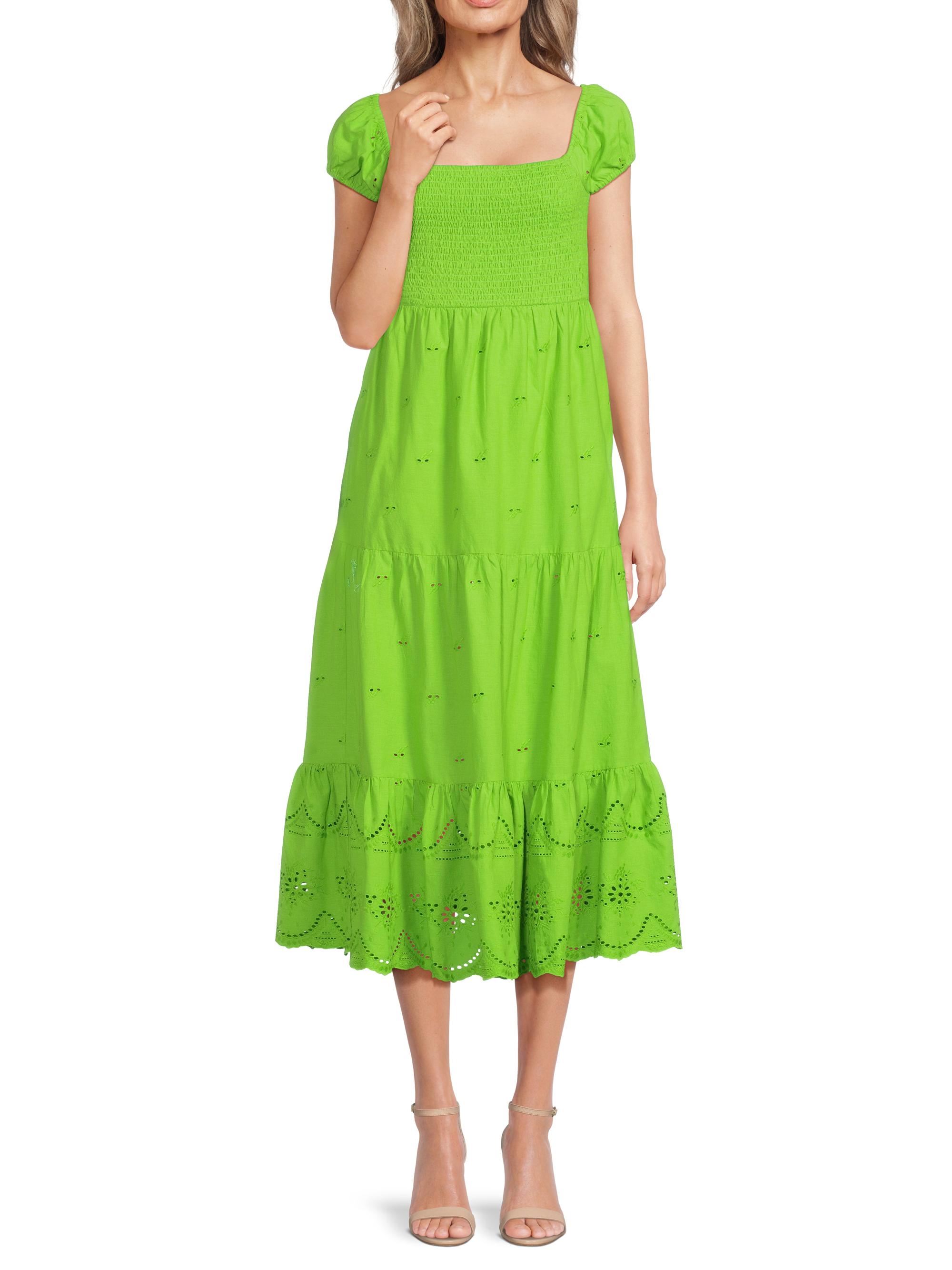 Click here for Area Stars Womens Martina Woven Cotton Midi-Dress... prices