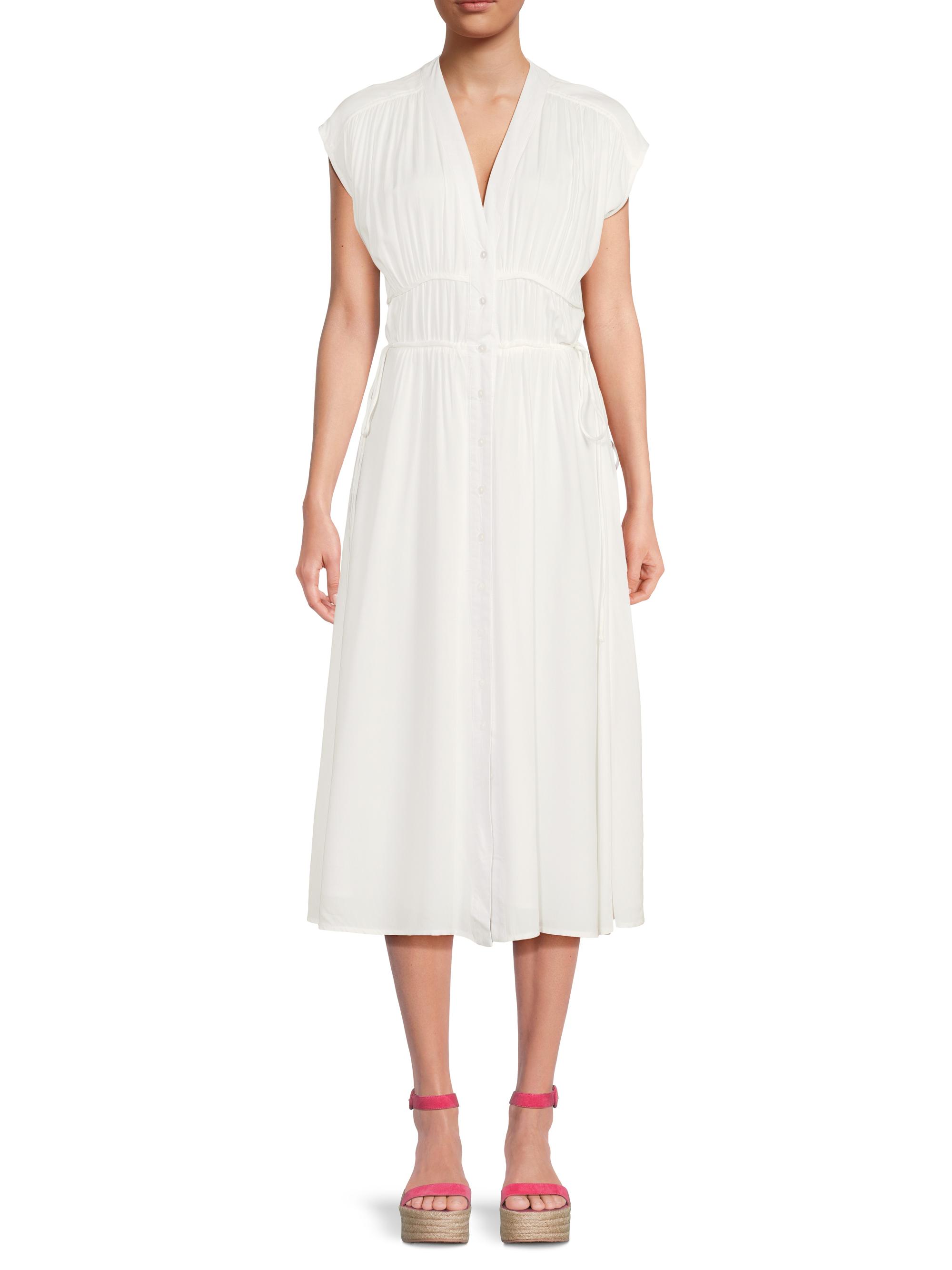 Click here for Lea & Viola Womens Poplin Cinch-Waist Midi-Dress -... prices