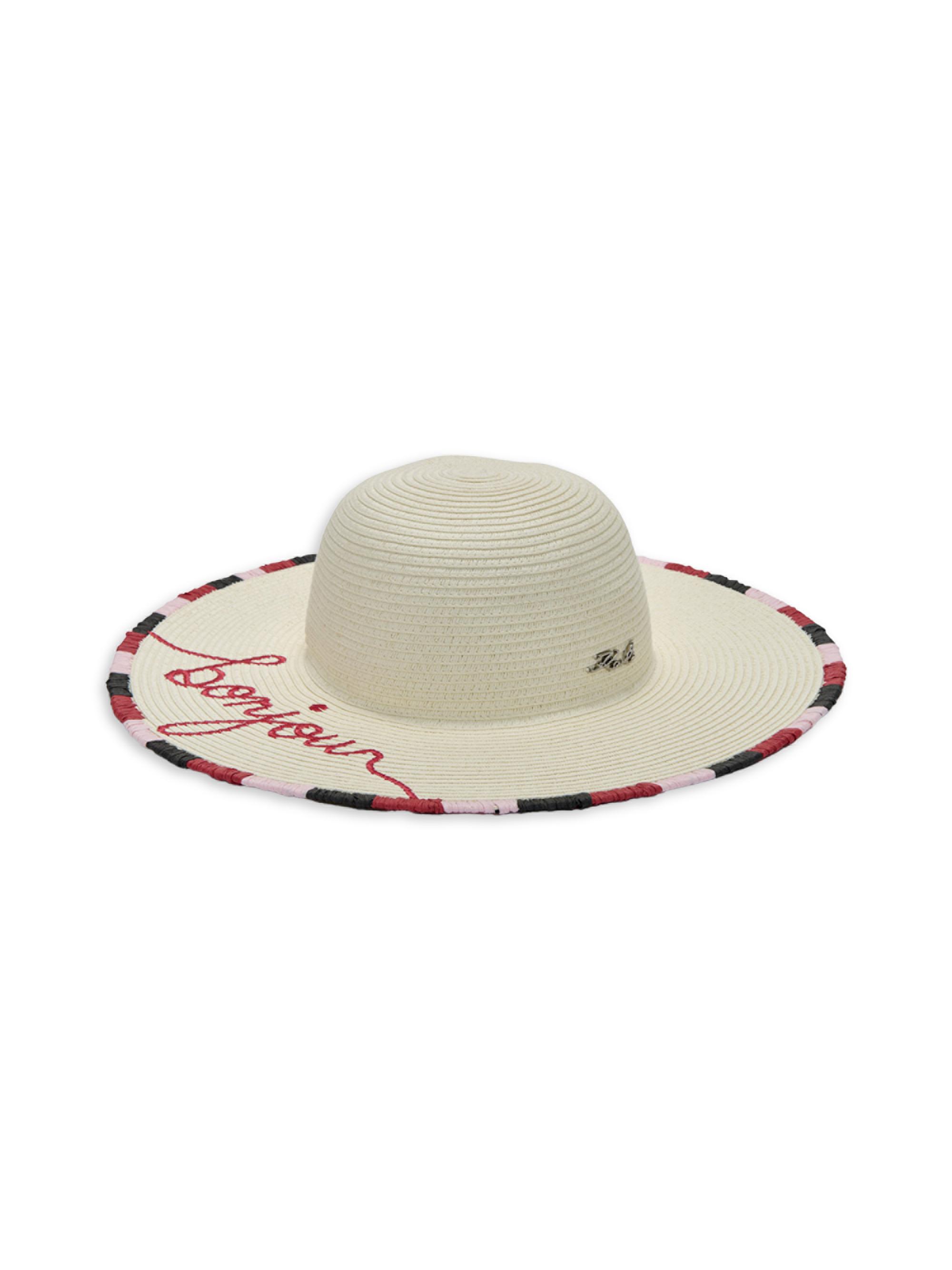 Click here for Karl Lagerfeld Paris Womens Bonjour Logo Sunhat -... prices