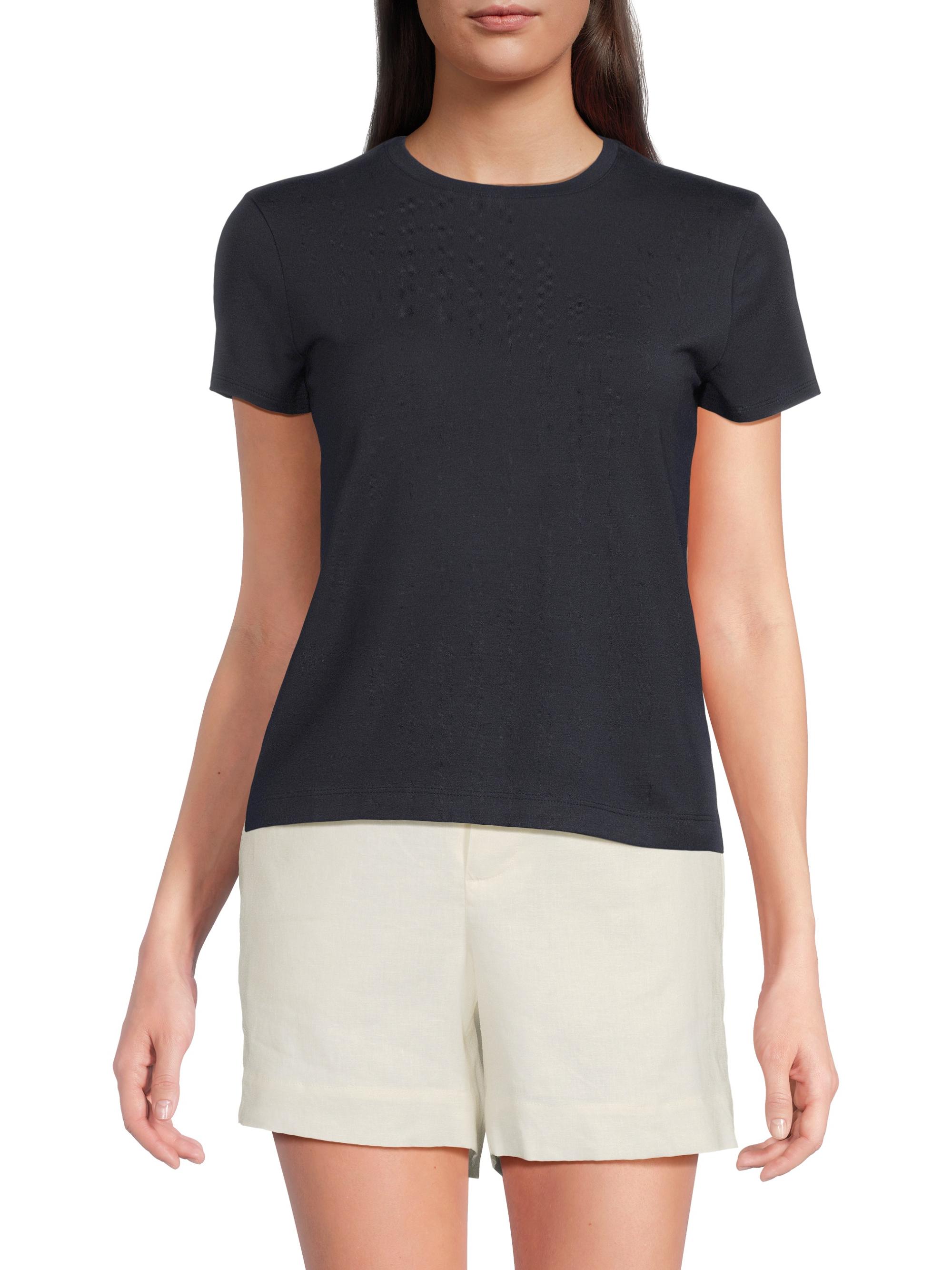 Click here for Vince Womens Solid T-Shirt - Navy - Size S prices