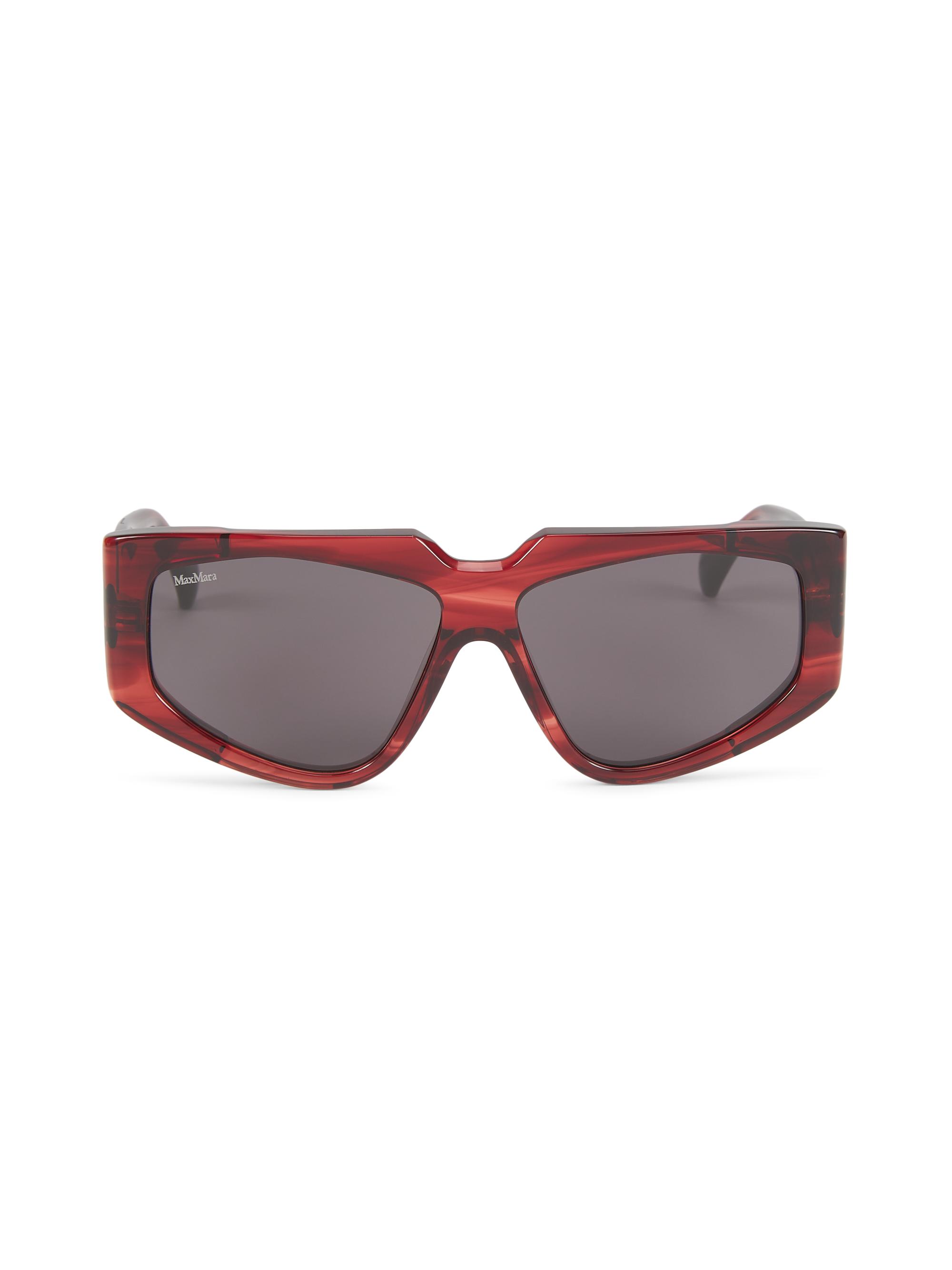 Click here for Max Mara Womens 58MM Rectangle Sunglasses - Red prices