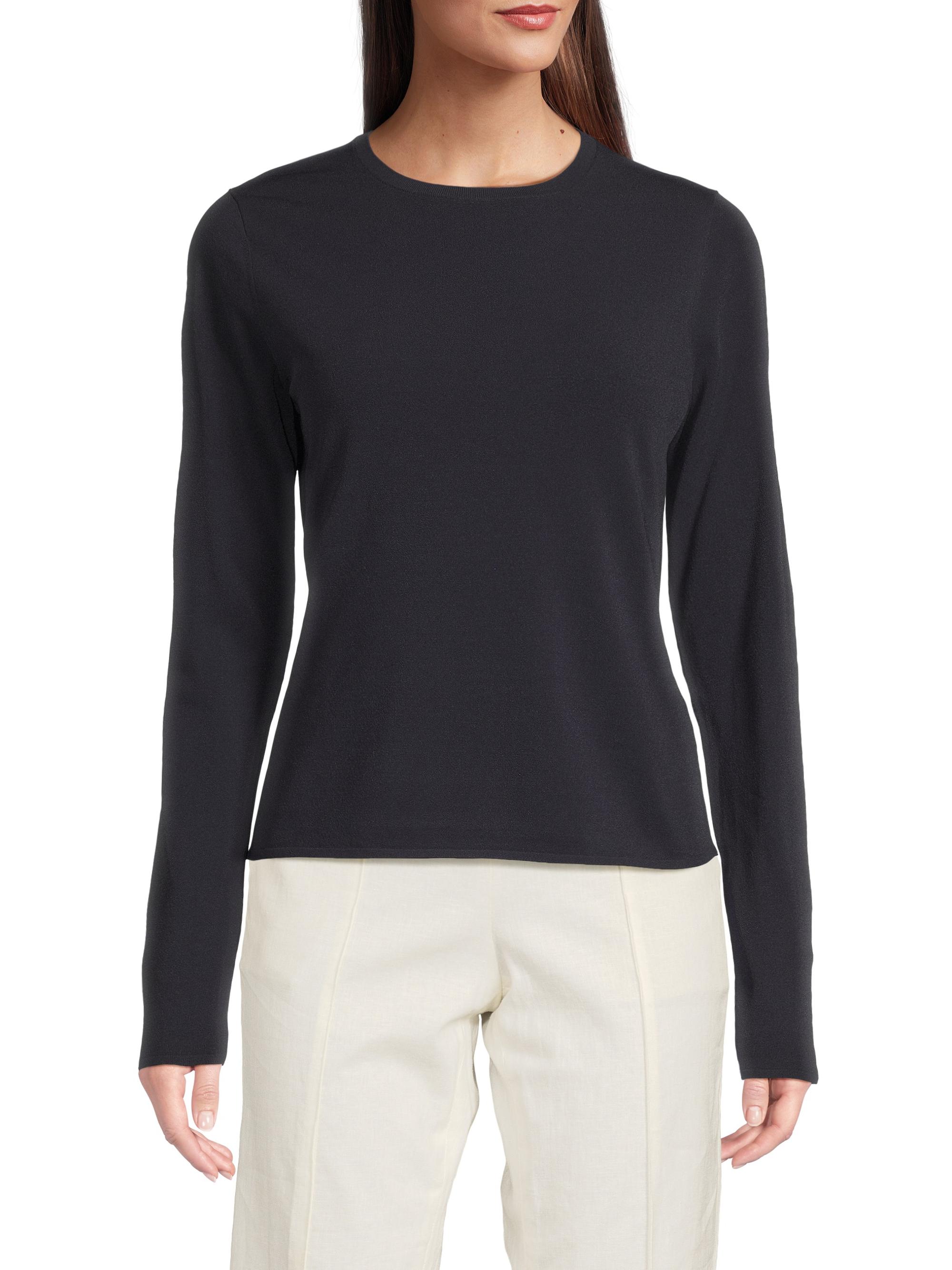 Click here for Vince Womens Crewneck Clean Fit Sweater - Navy - S... prices