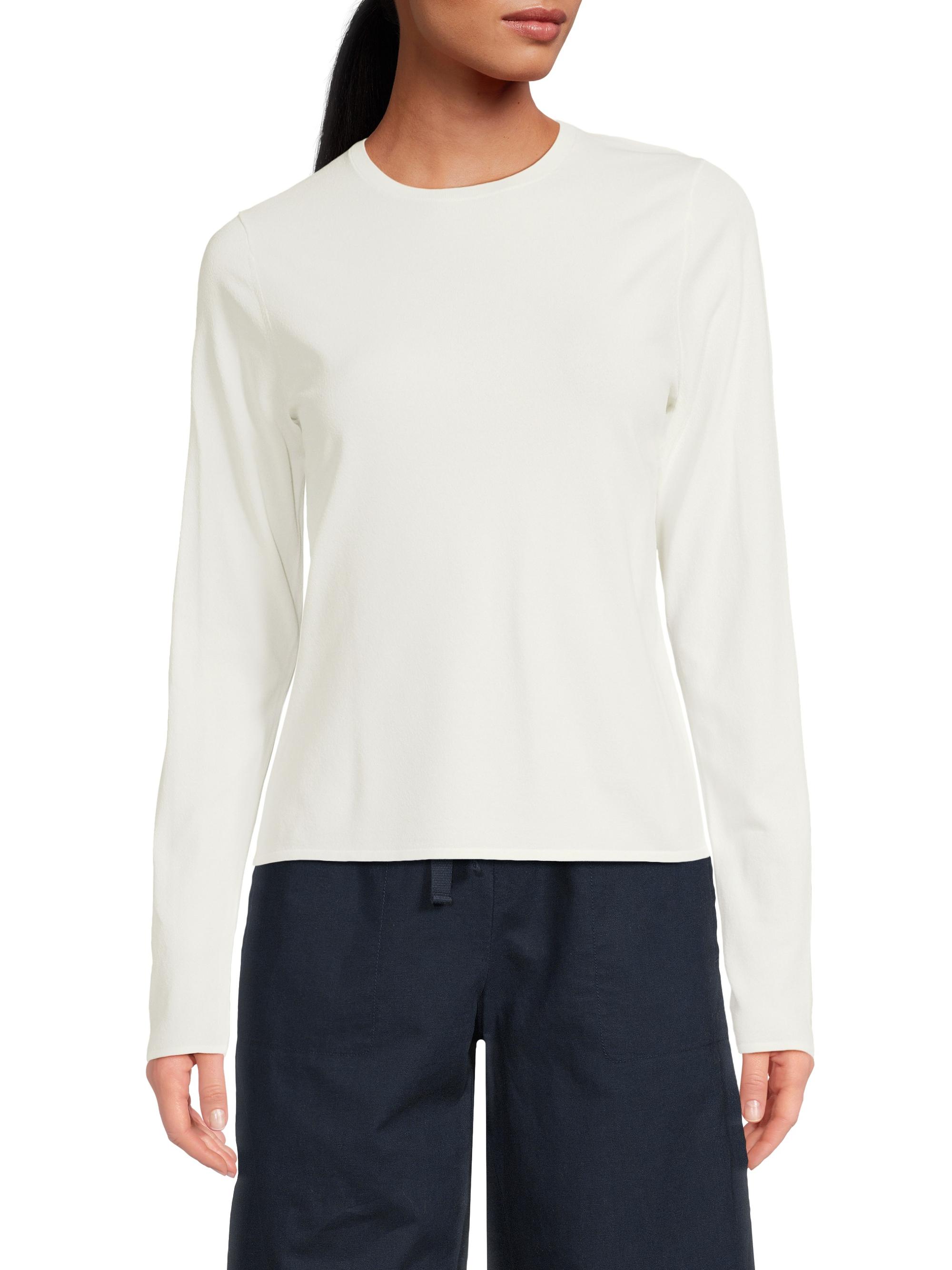 Click here for Vince Womens Crewneck Clean Fit Sweater - Off Whit... prices