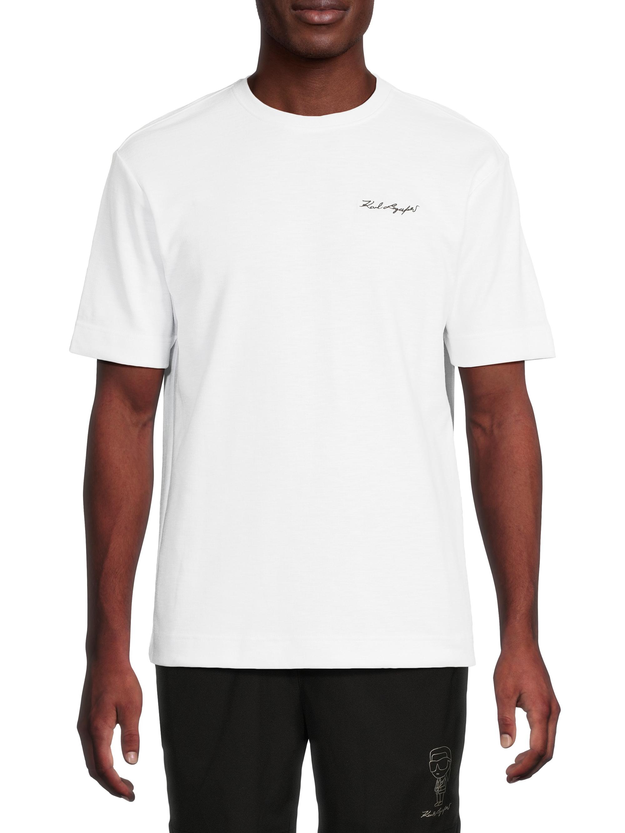 Click here for Karl Lagerfeld Paris Mens Textured Logo Cotton-Ble... prices