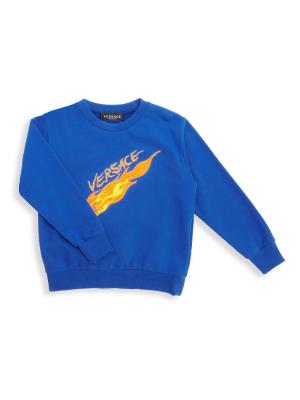 Versace Baby Boy's Logo & Flame Print Track Sweatshirt on SALE | Saks ...