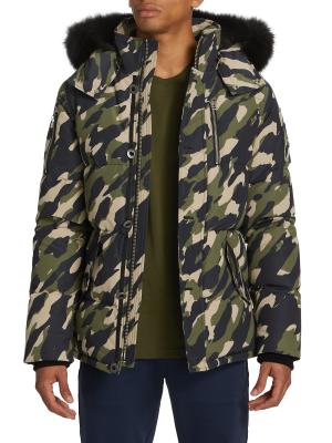 Moose Knuckles Core Classic 3Q Camouflage Fur-Trimmed Down Jacket on ...
