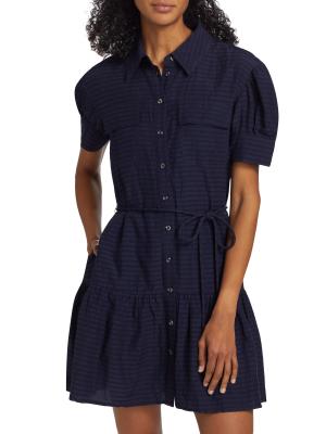 Tanya Taylor Carrington Linen-Blend Minidress on SALE | Saks OFF 5TH
