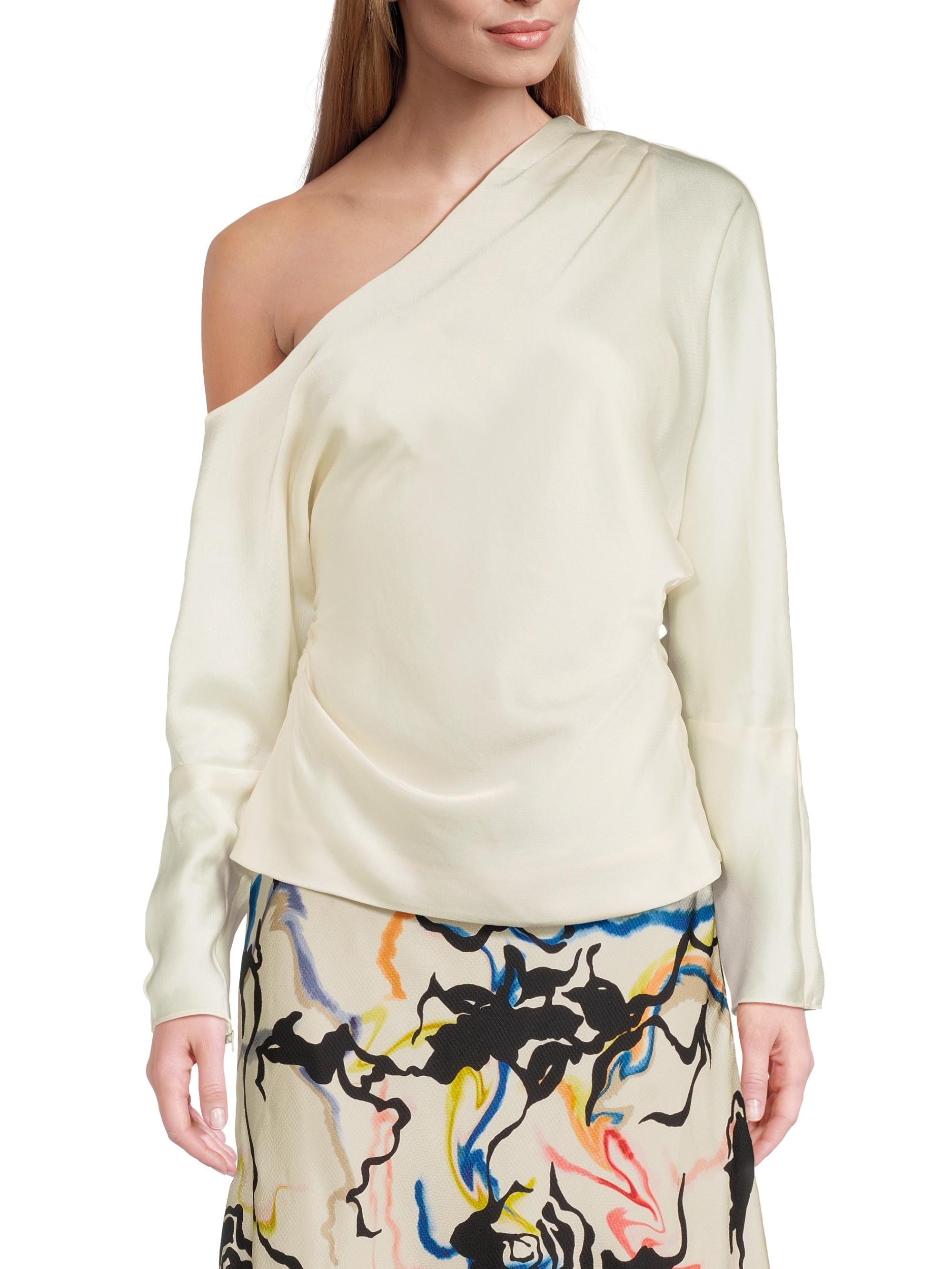 Click here for Tanya Taylor Womens Dinah Asymmetric One-Shoulder... prices