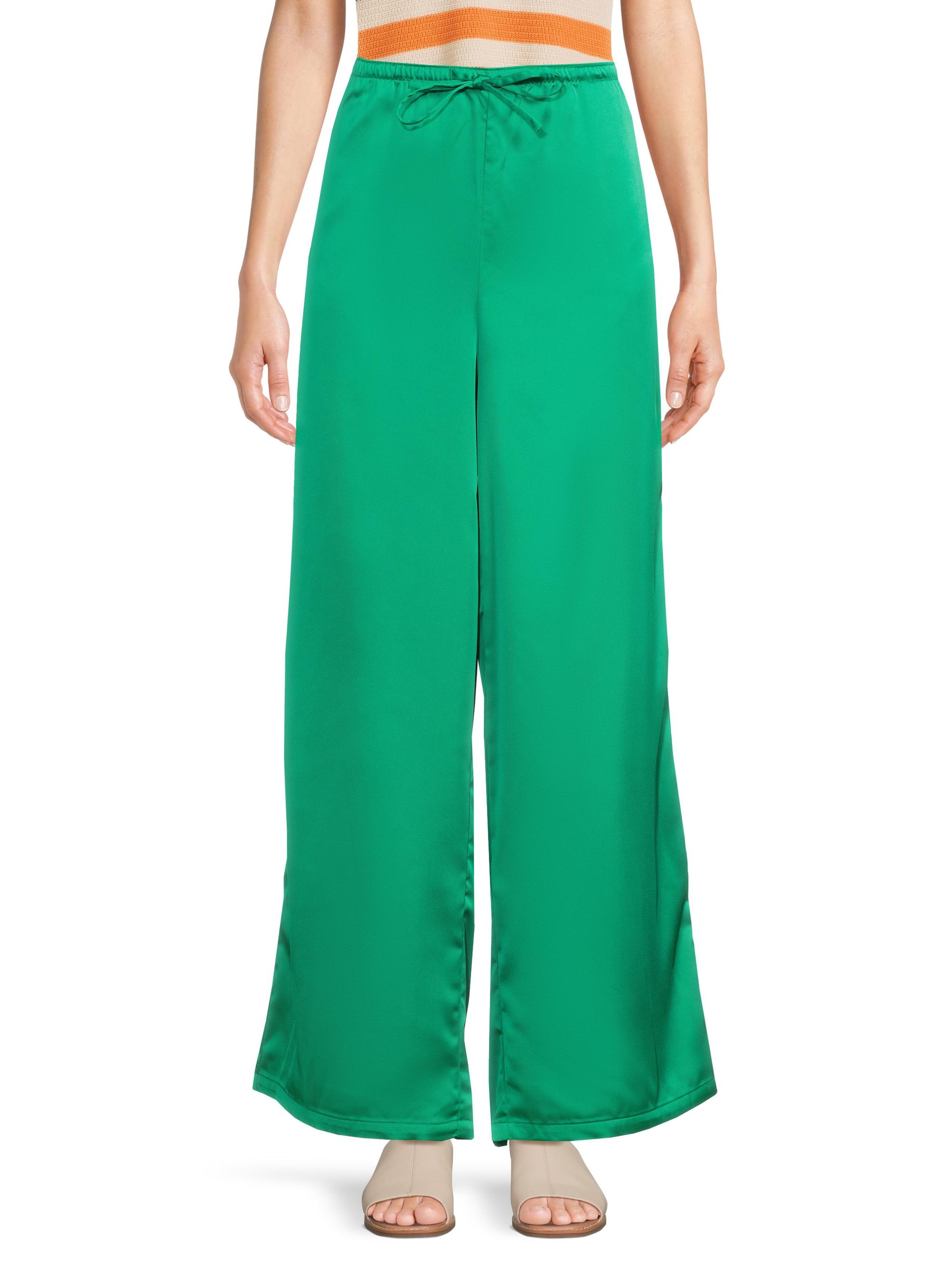 Click here for Vero Moda Womens Satin Wide-Leg Drawstring Pants -... prices