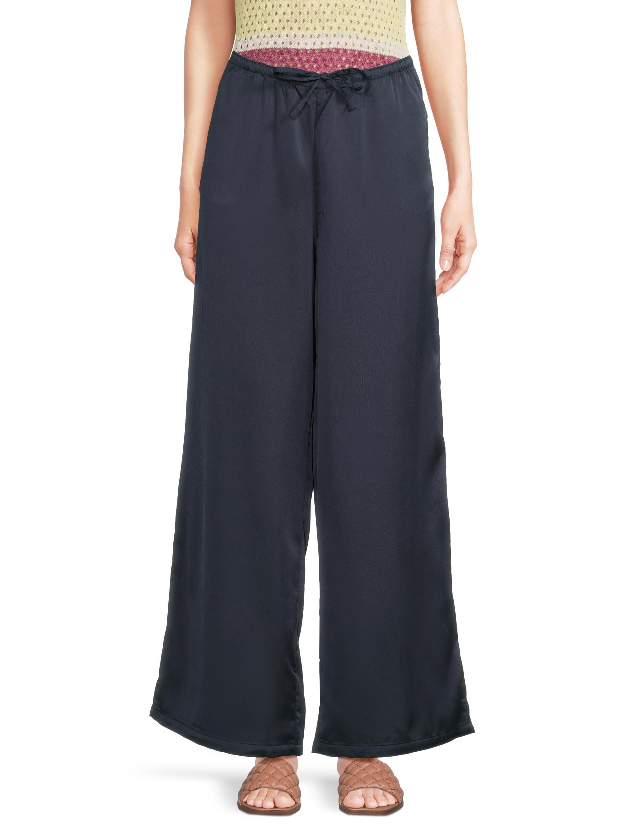 Click here for Vero Moda Womens Satin Wide-Leg Drawstring Pants -... prices