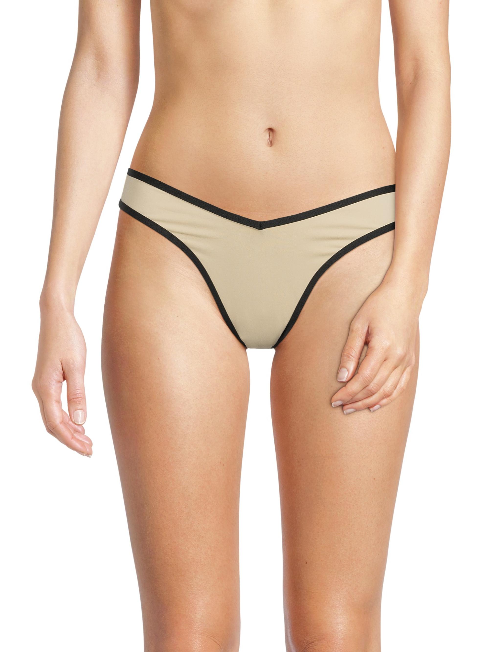 Click here for Weworewhat Womens Delilah Bikini Bottom - Beige Bl... prices