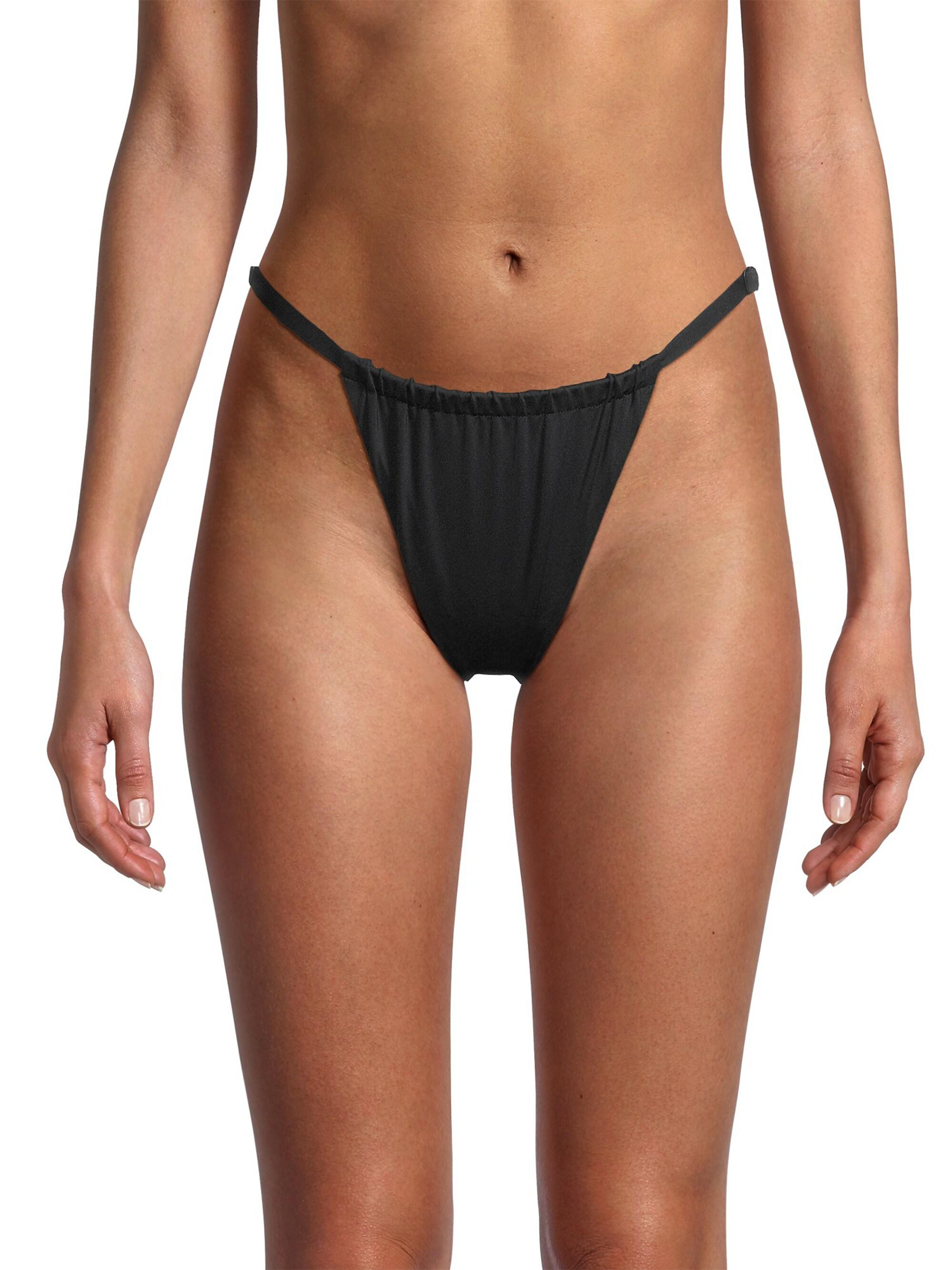Click here for Weworewhat Womens Ruched Bikini Bottom - Black - S... prices