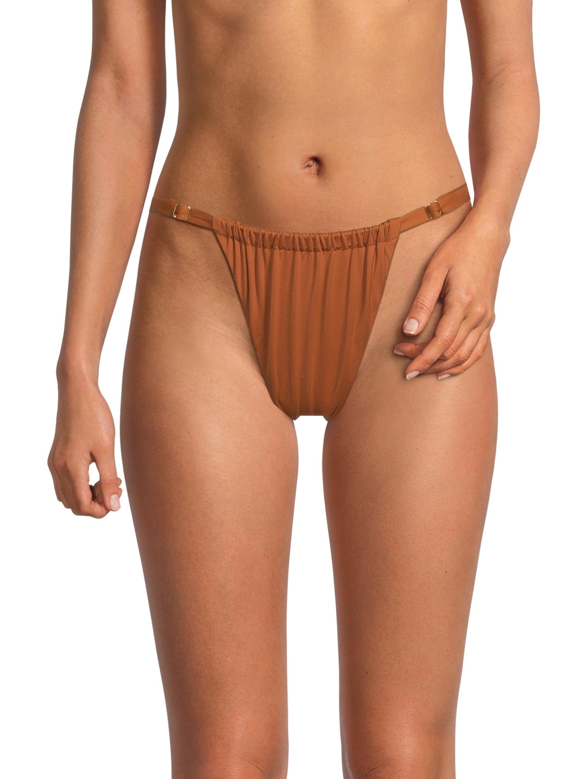 Click here for Weworewhat Womens Ruched Bikini Bottom - Espresso... prices