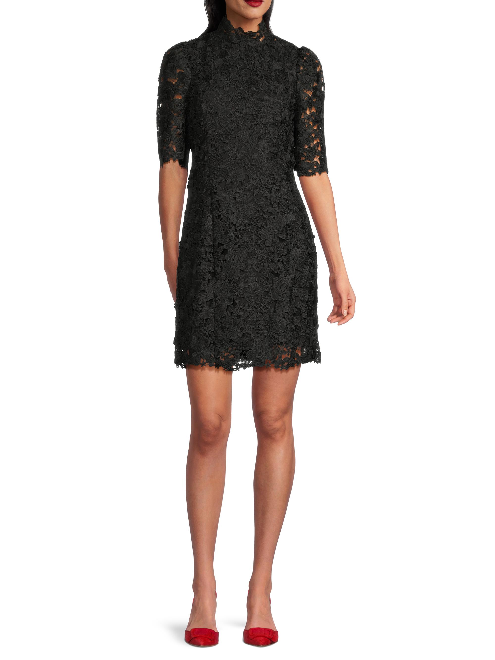 Click here for ba & sh Womens Floral Lace Minidress - Noir - Size... prices