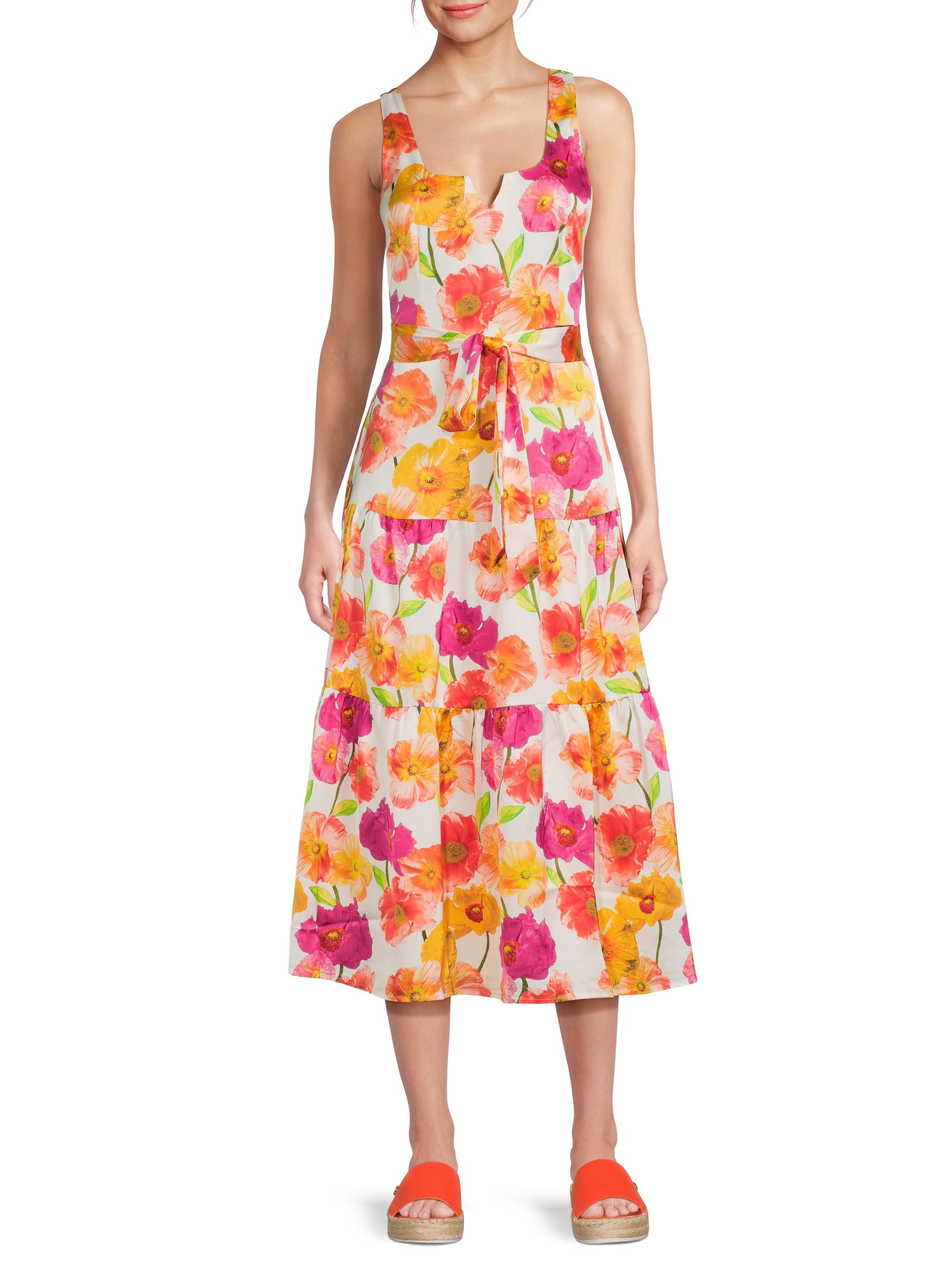 Click here for Karl Lagerfeld Paris Womens Floral Belted Tiered M... prices
