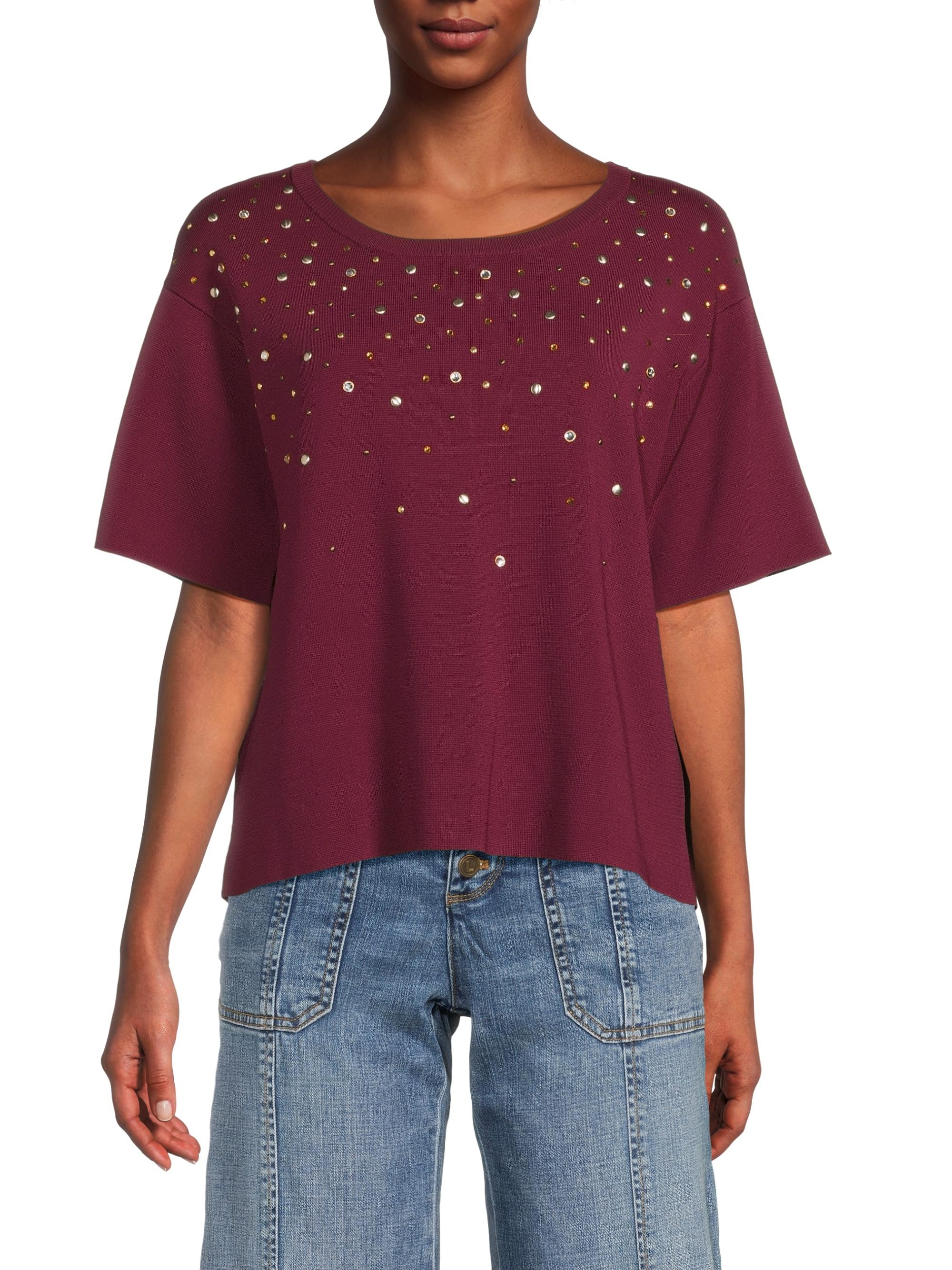 Click here for Karl Lagerfeld Paris Womens Rhinestone & Stud Embe... prices