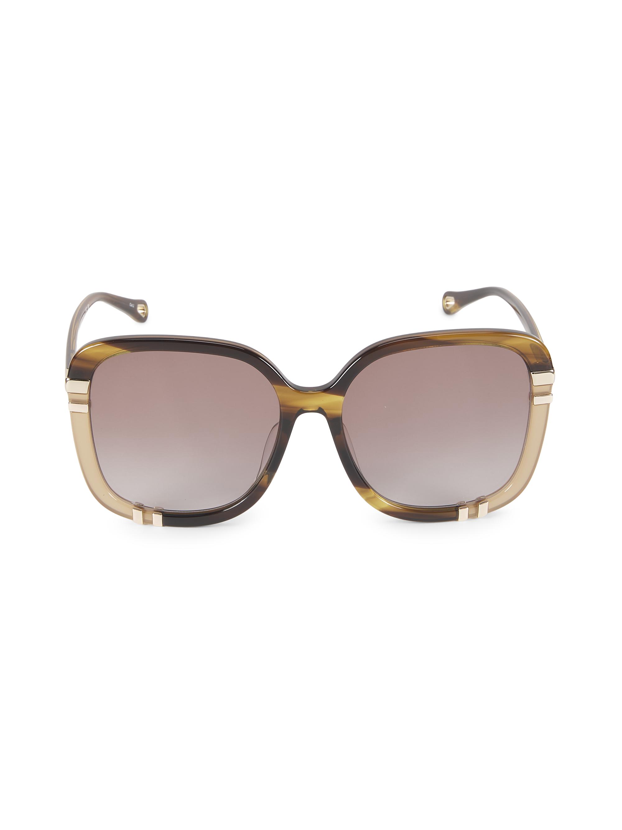 Click here for Chloé Womens 59MM Butterfly Sunglasses - Havana prices
