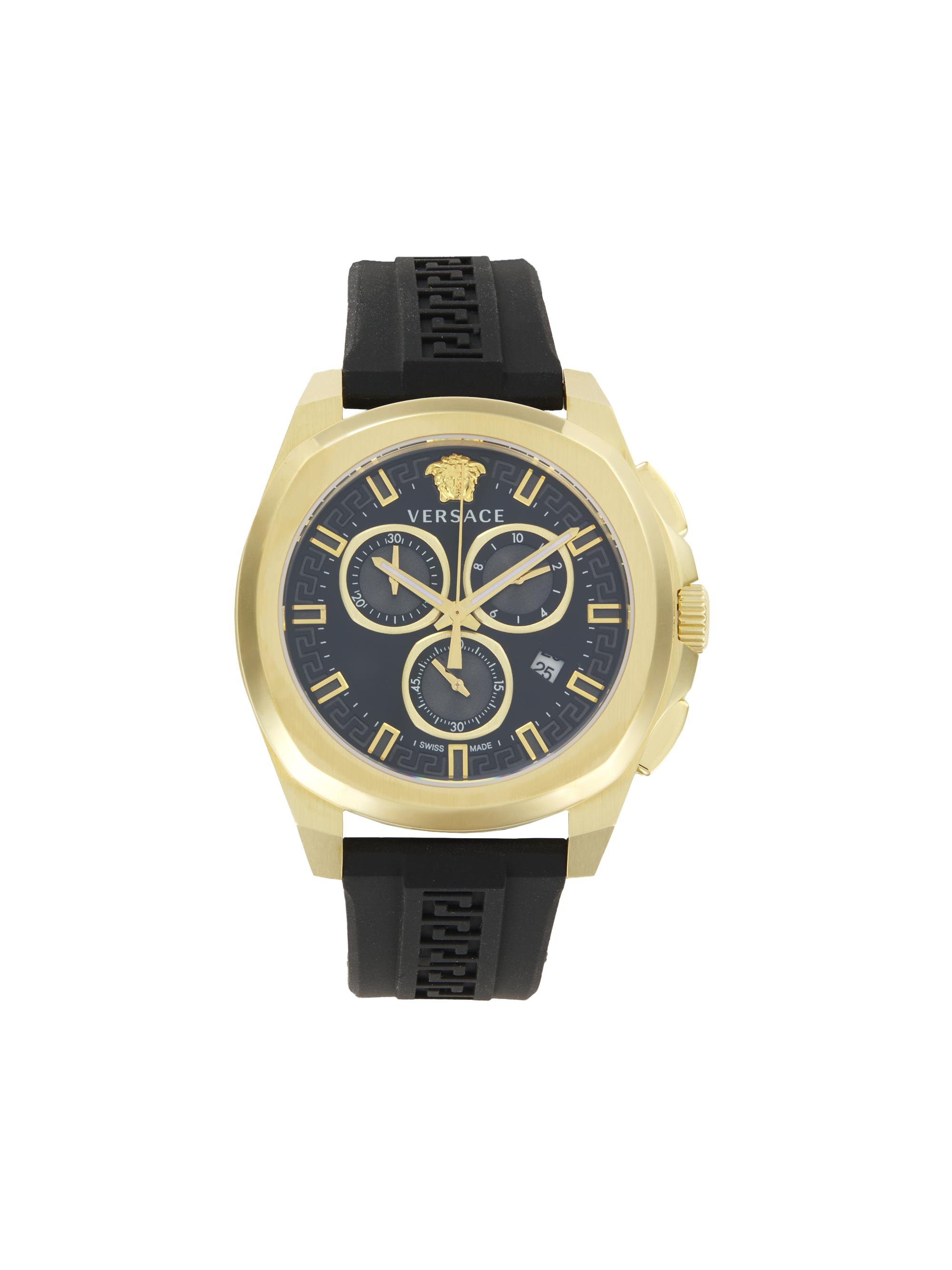 Click here for Versace Mens Geo Chrono IP Yellow Gold & Silicone-... prices