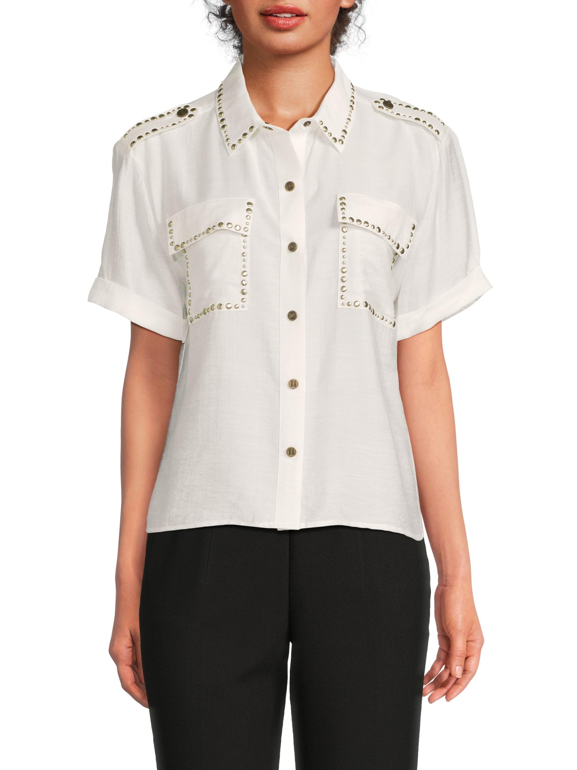 Click here for Karl Lagerfeld Paris Womens Studded Shoulder Tab S... prices