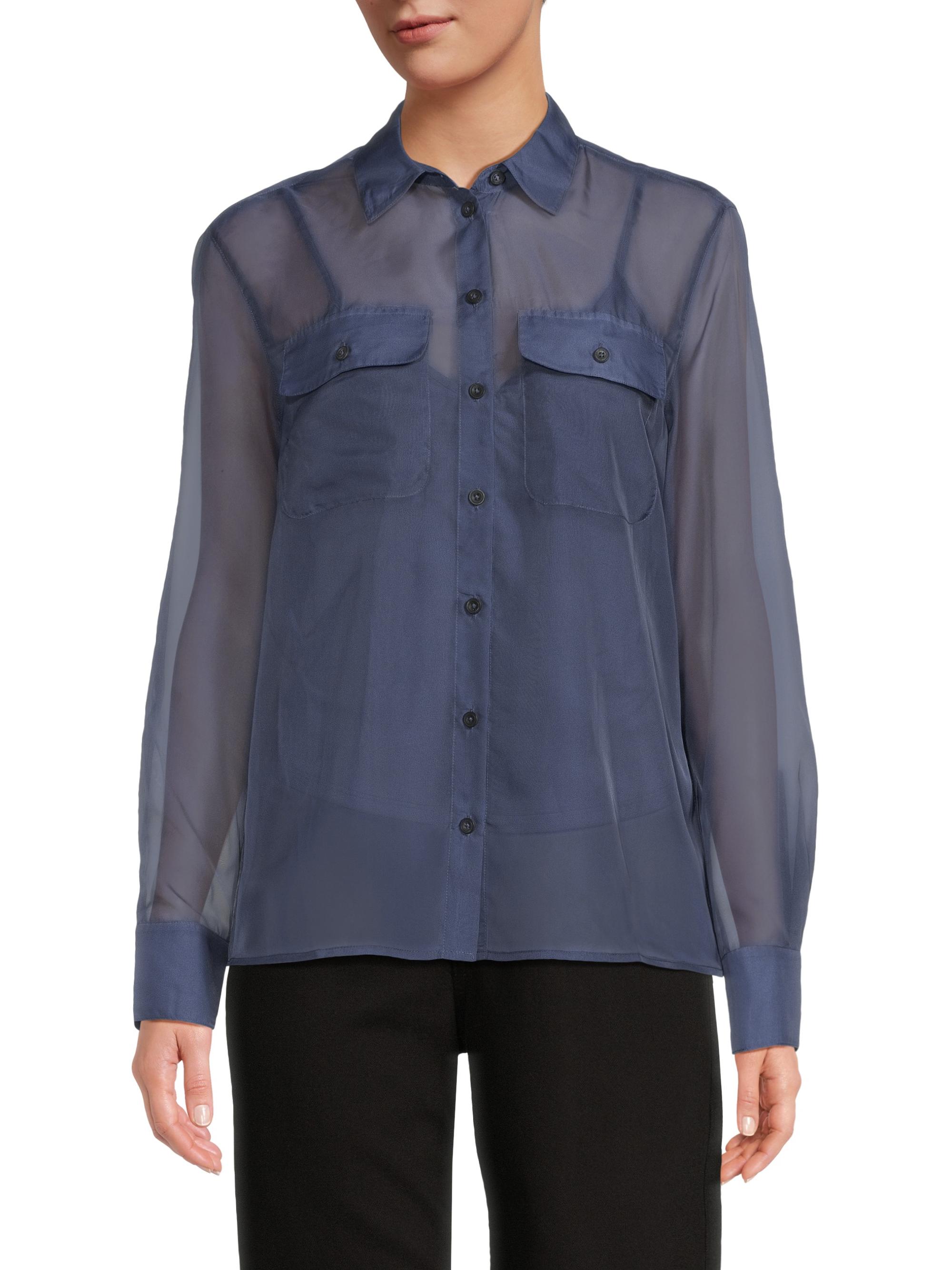 Click here for Rag & Bone Womens Sonica Sheer Button Shirt - Indi... prices